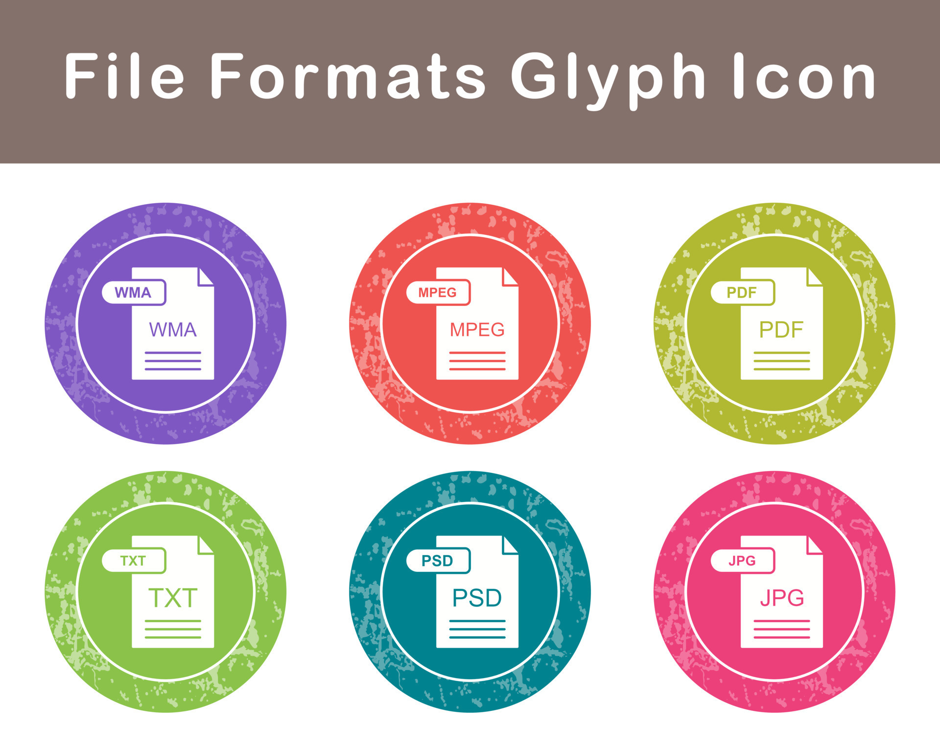 File Formats Vector Icon Set 20644758 Vector Art at Vecteezy
