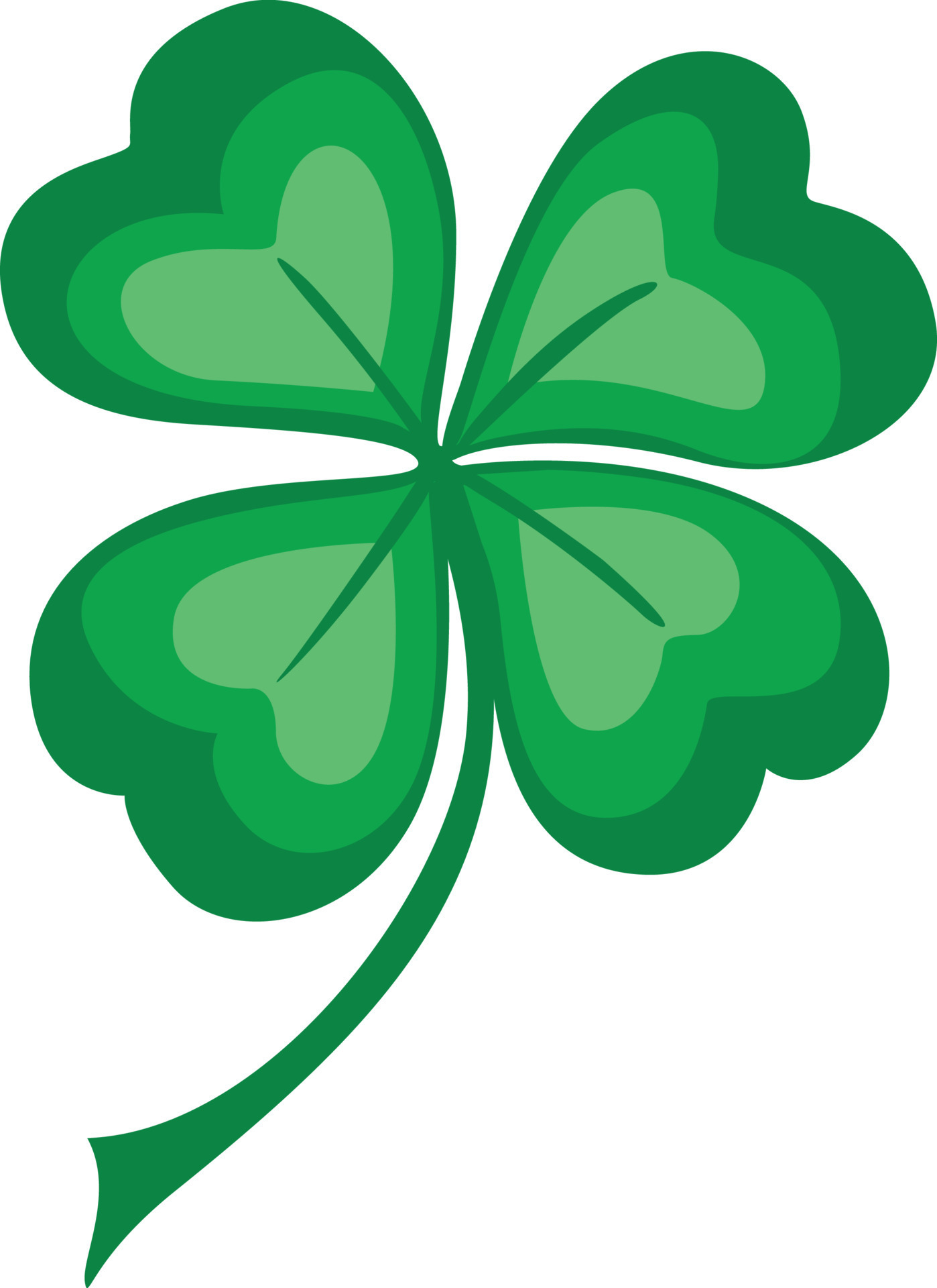 Green Saint Patrick S Day Four Leaf Clover 20646633 Vector Art At Vecteezy