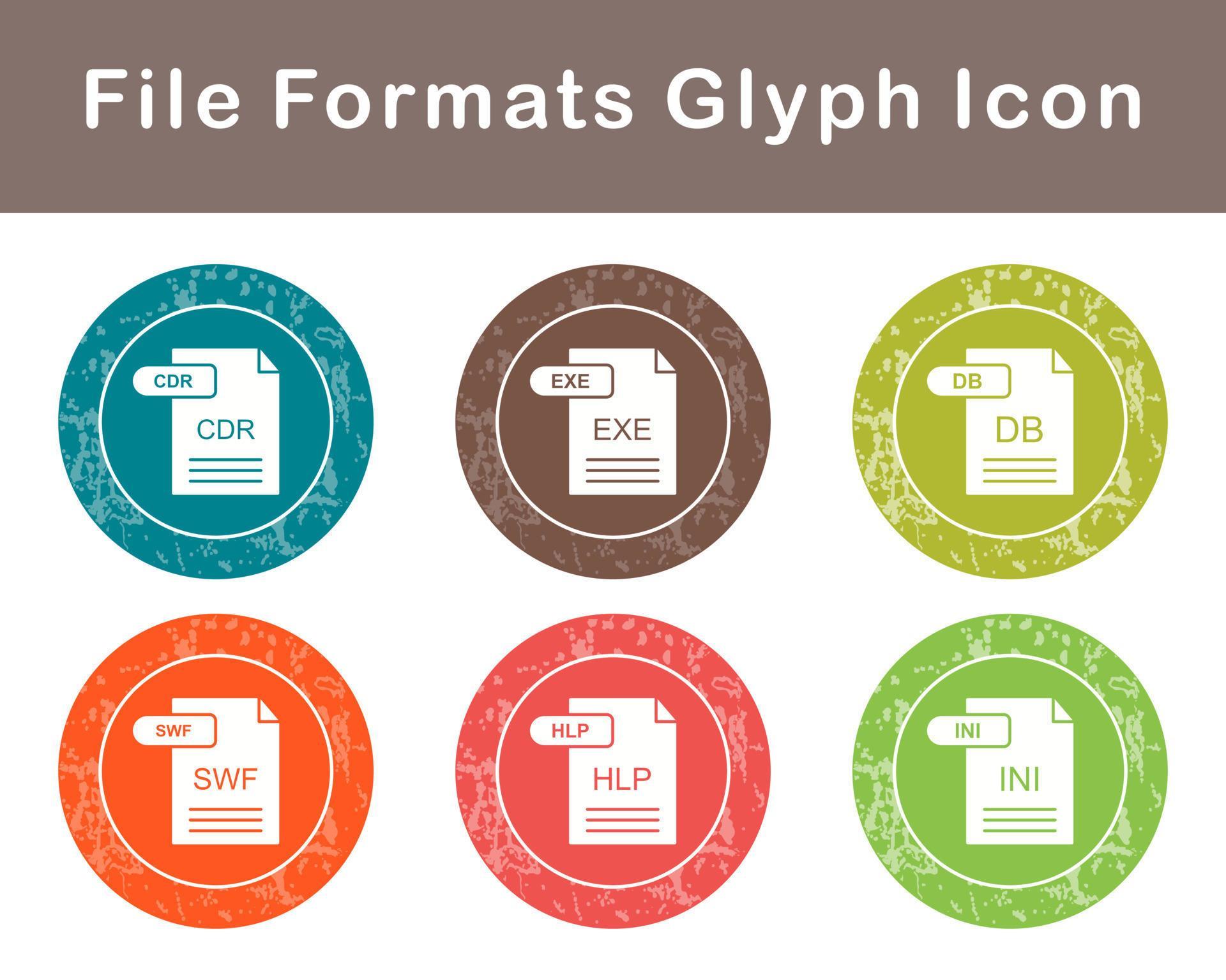 File Formats Vector Icon Set 20646905 Vector Art At Vecteezy
