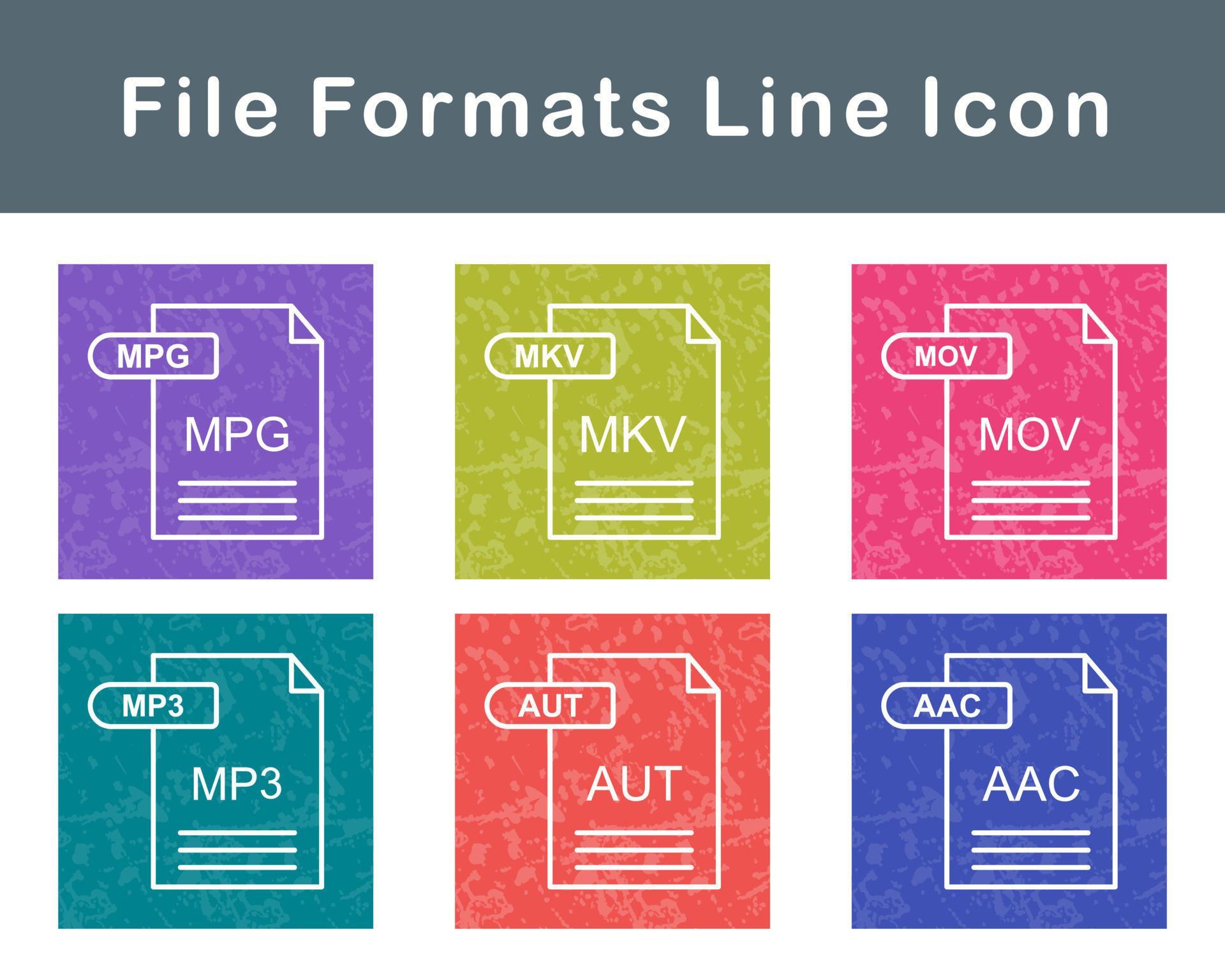 File Formats Vector Icon Set 20647168 Vector Art at Vecteezy