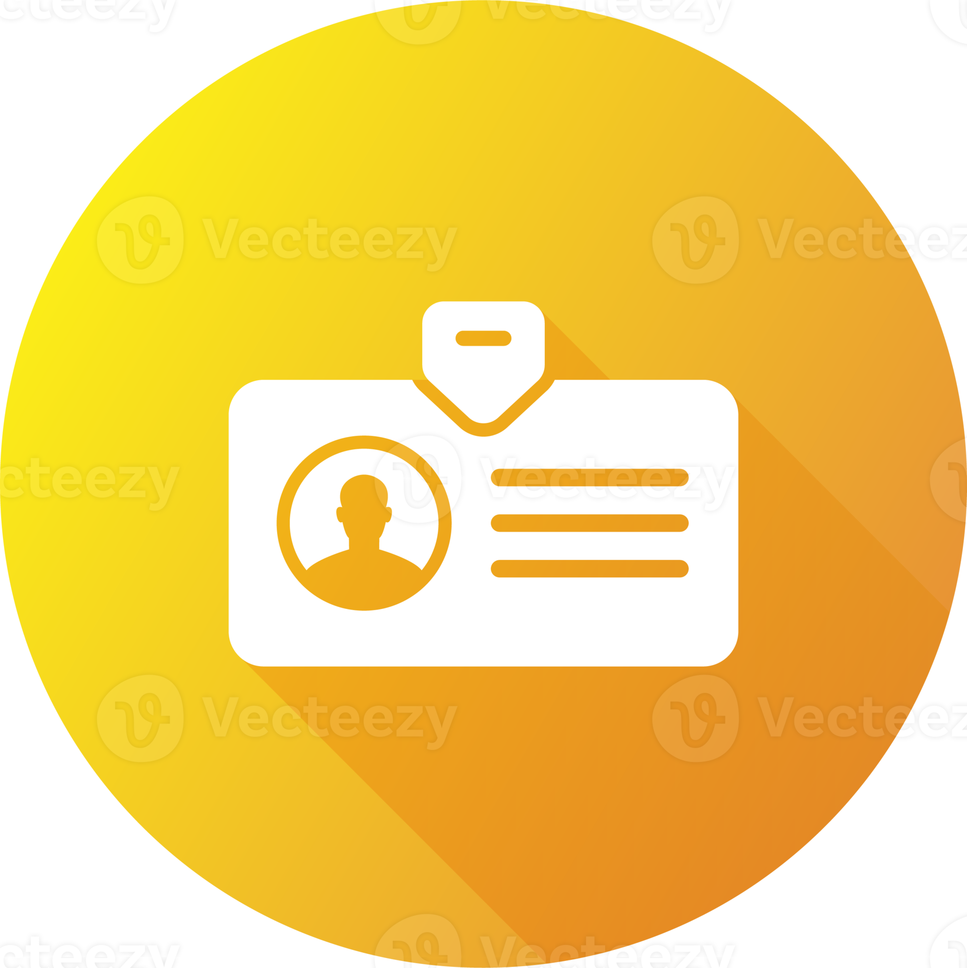 Identification card icon in flat design style. Id card signs illustration. 20647698 PNG