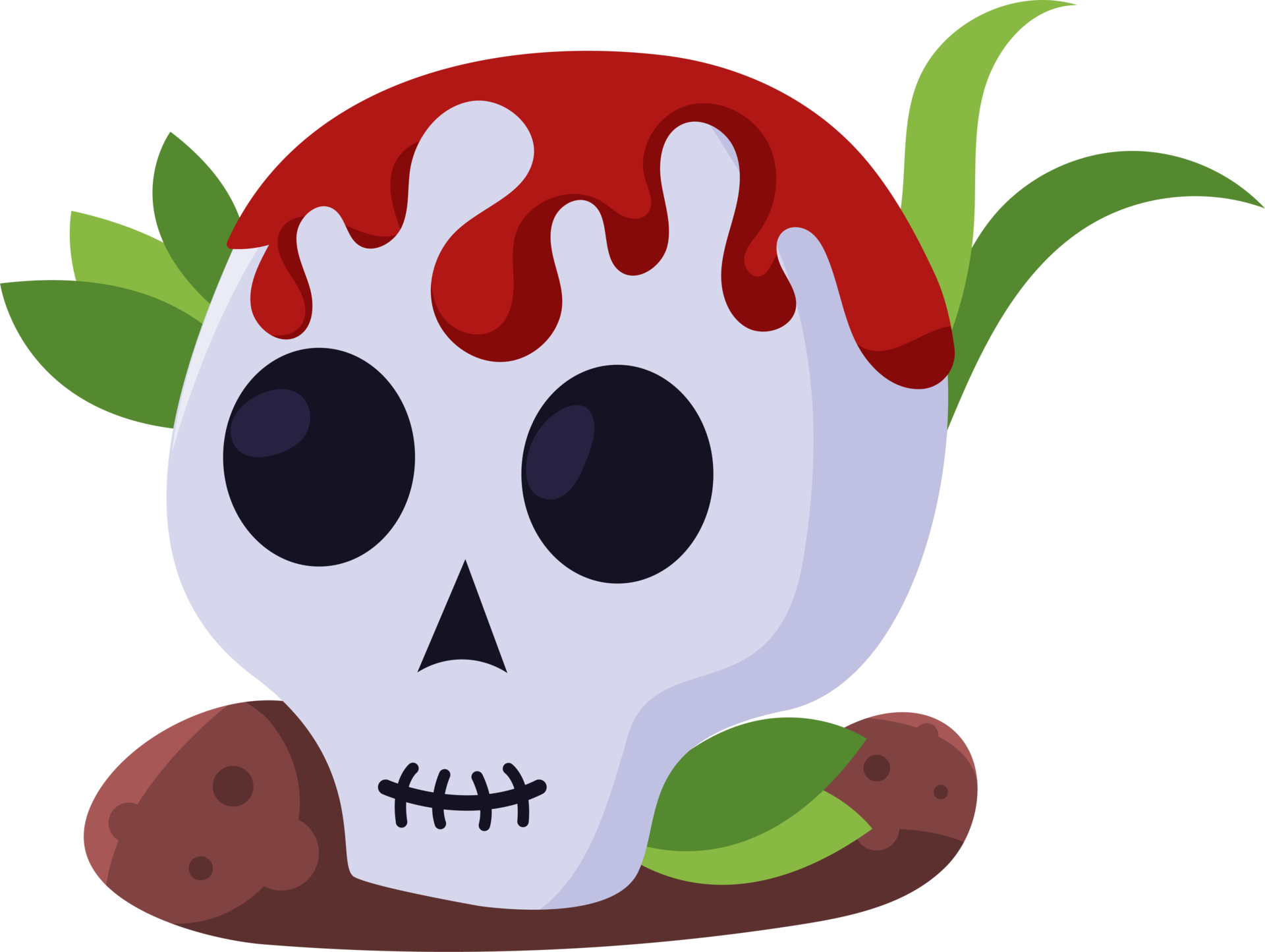 Halloween Element Illustration With Scary Skull 20647815 Png