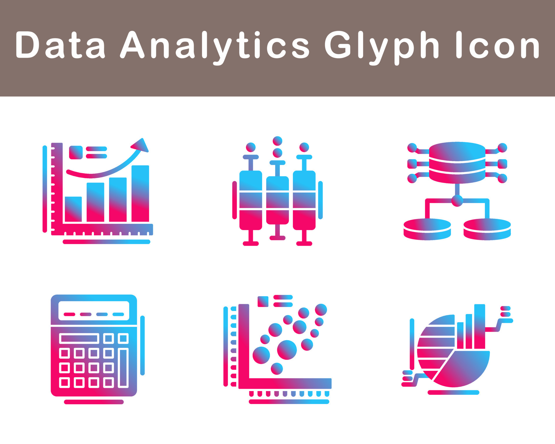 Data Analytics Vector Icon Set 20647951 Vector Art at Vecteezy