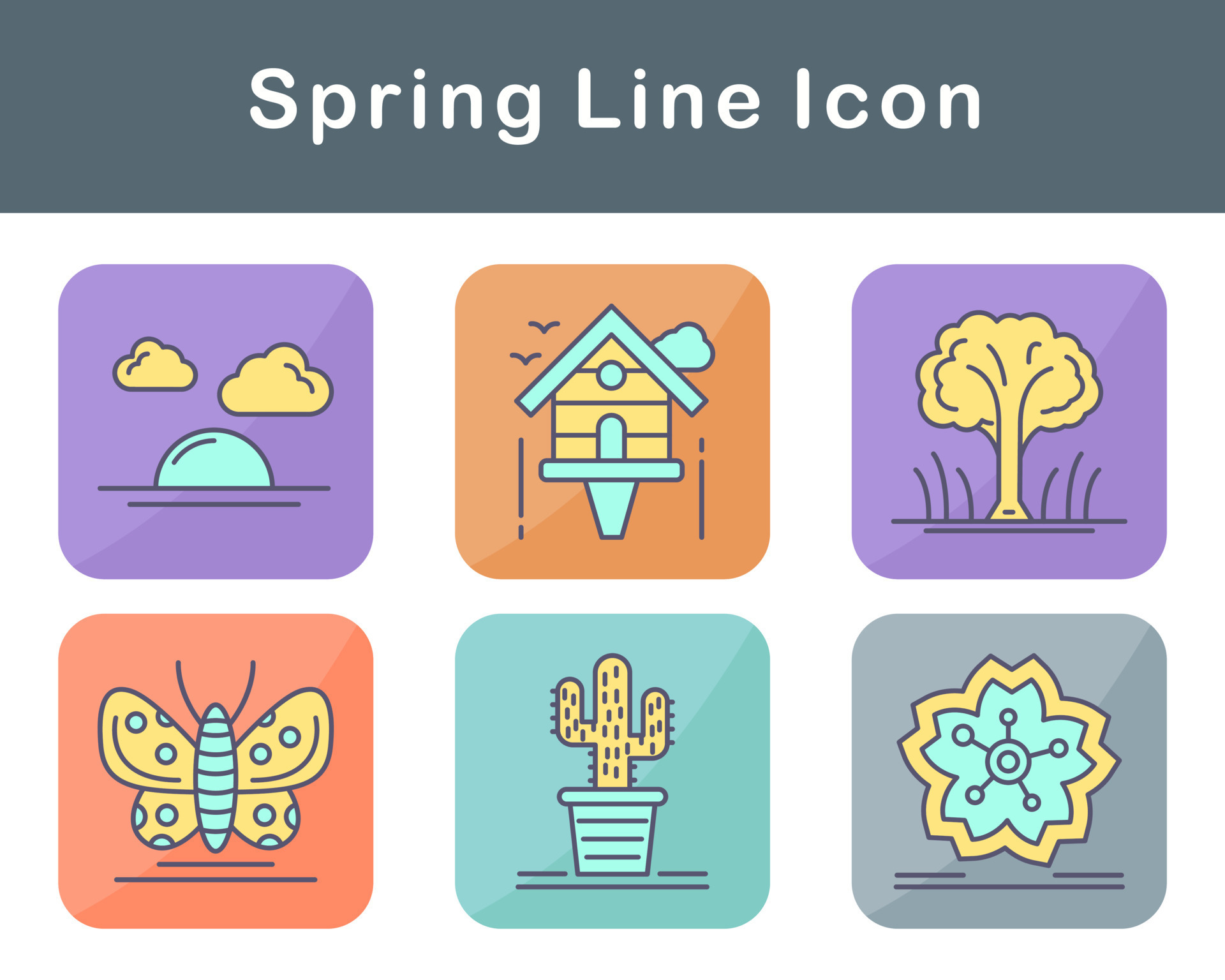 Spring Vector Icon Set 20648028 Vector Art at Vecteezy