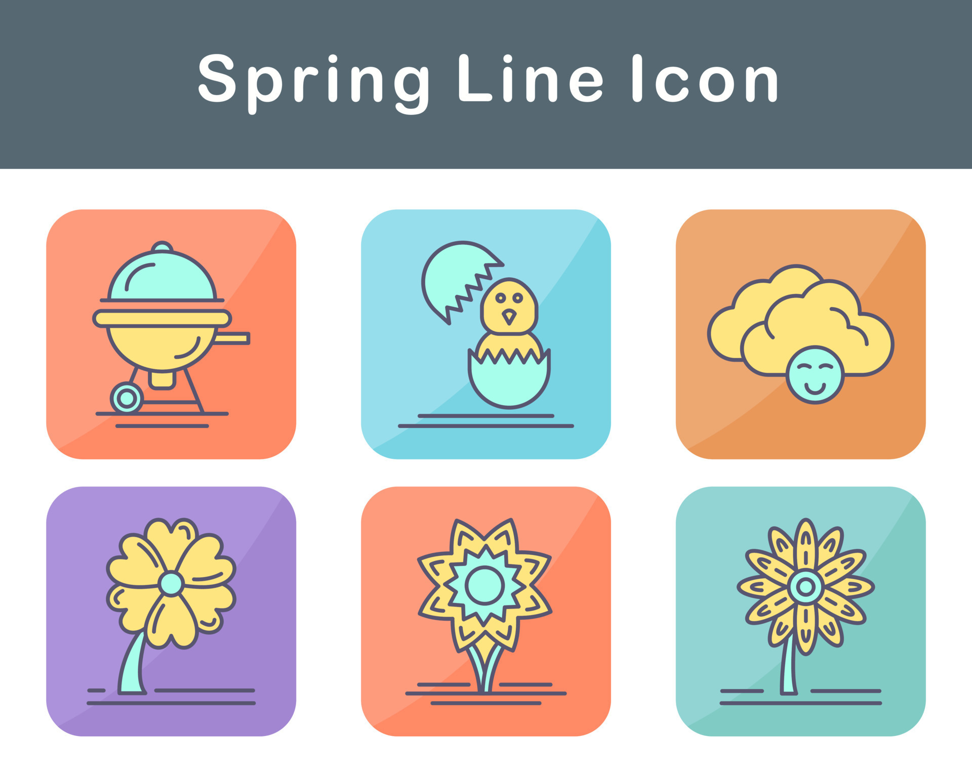 Spring Vector Icon Set 20648036 Vector Art at Vecteezy