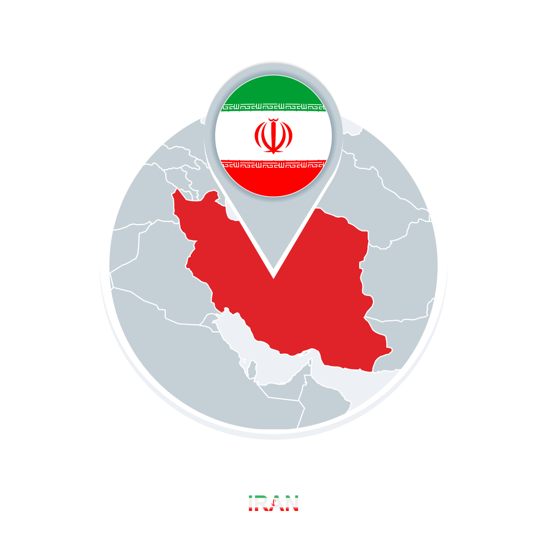 Iran map and flag, vector map icon with highlighted Iran 20648861 ... Iran map and flag, vector map icon with highlighted Iran 20648861 ...