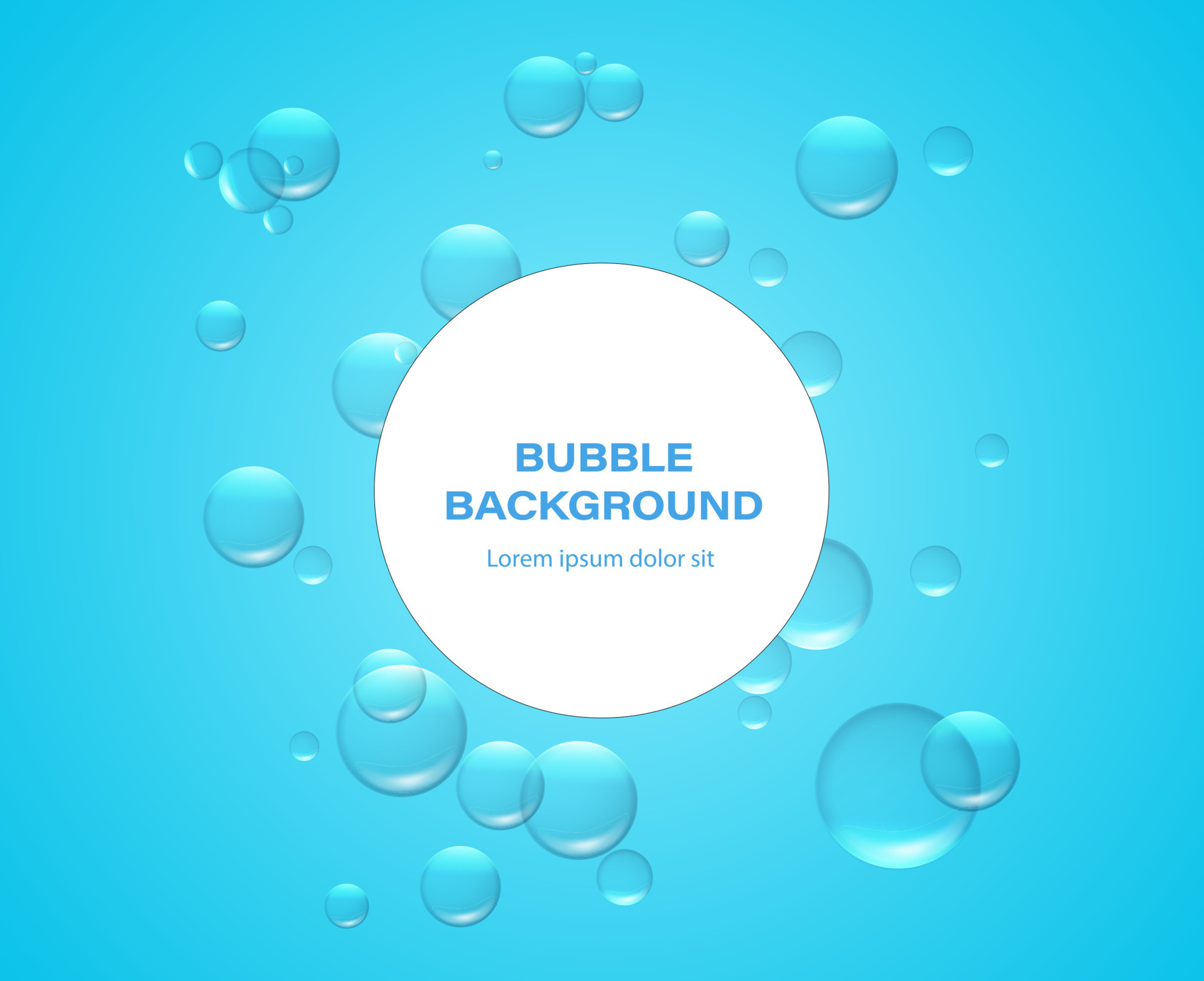 3d realistic vector illustration. Bubble background. Place for product ...