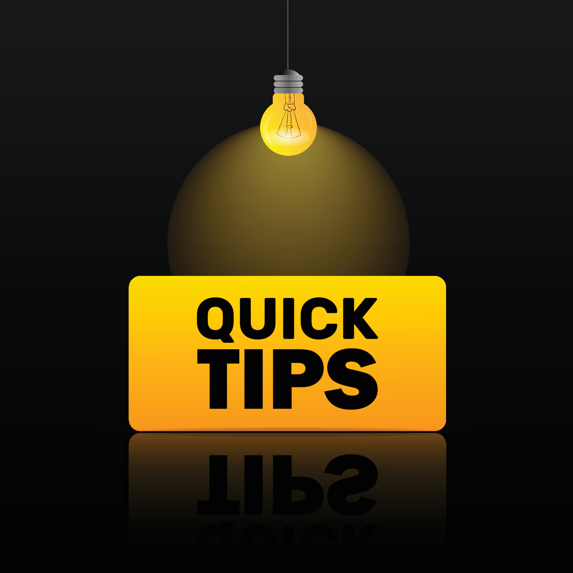 Quick tips with light bulb vector illustration. 20650080 Vector Art at Vecteezy