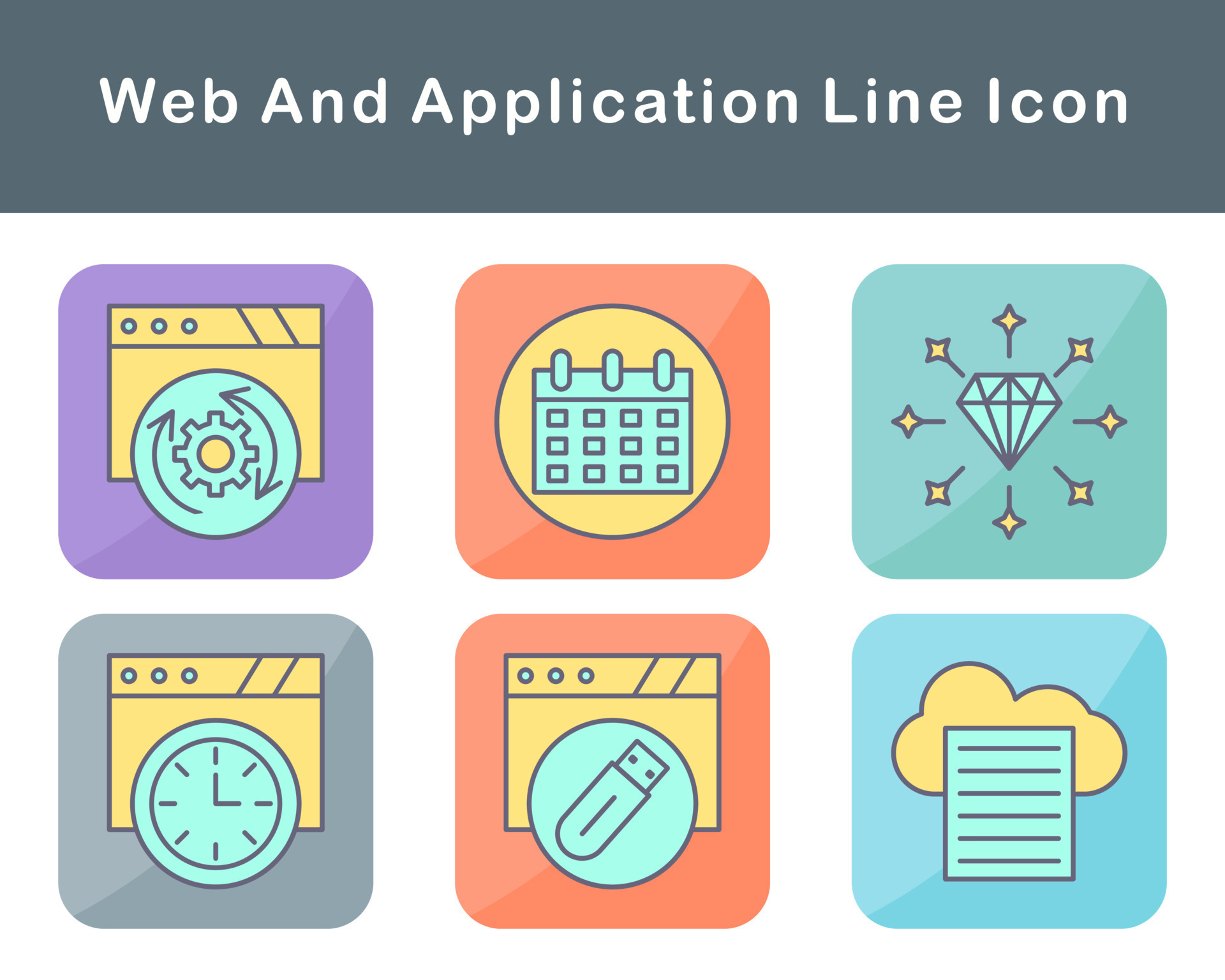 Web And Application Vector Icon Set 20650296 Vector Art at Vecteezy