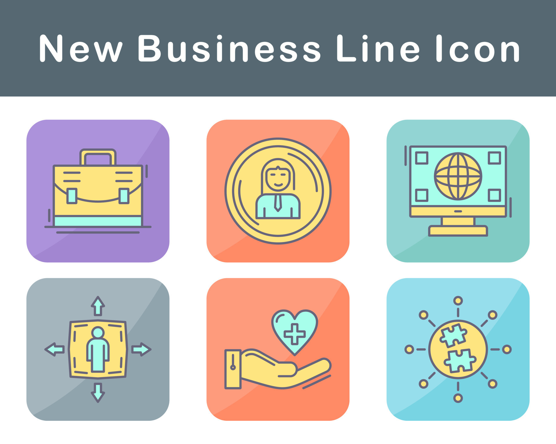 New Business Vector Icon Set 20650318 Vector Art at Vecteezy