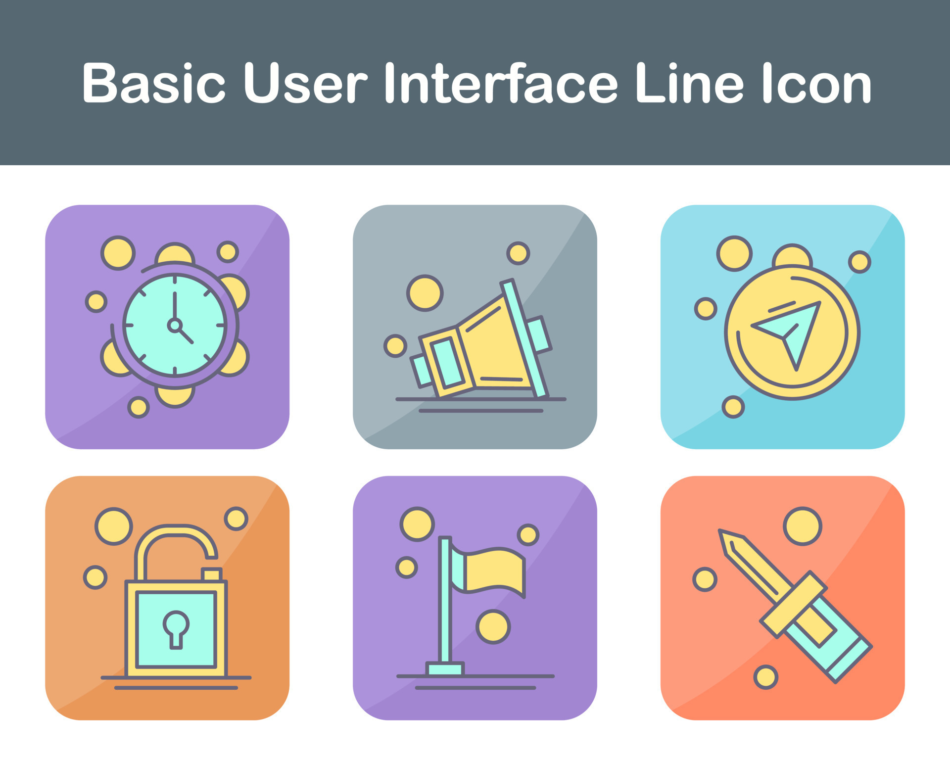 Basic User Interface Vector Icon Set 20650341 Vector Art at Vecteezy