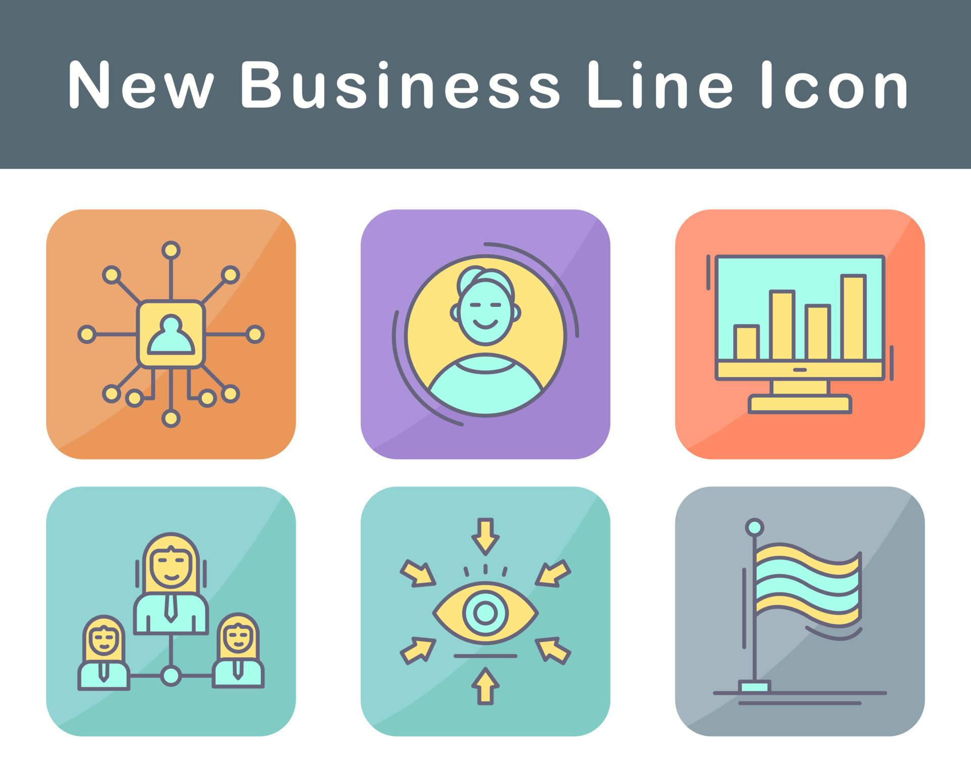 New Business Vector Icon Set 20650344 Vector Art at Vecteezy