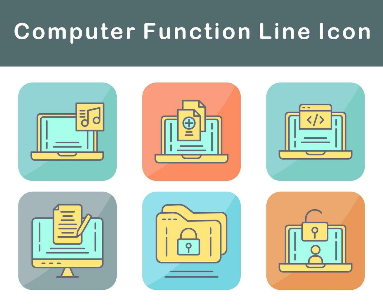 Computer Function Vector Icon Set 20650590 Vector Art at Vecteezy