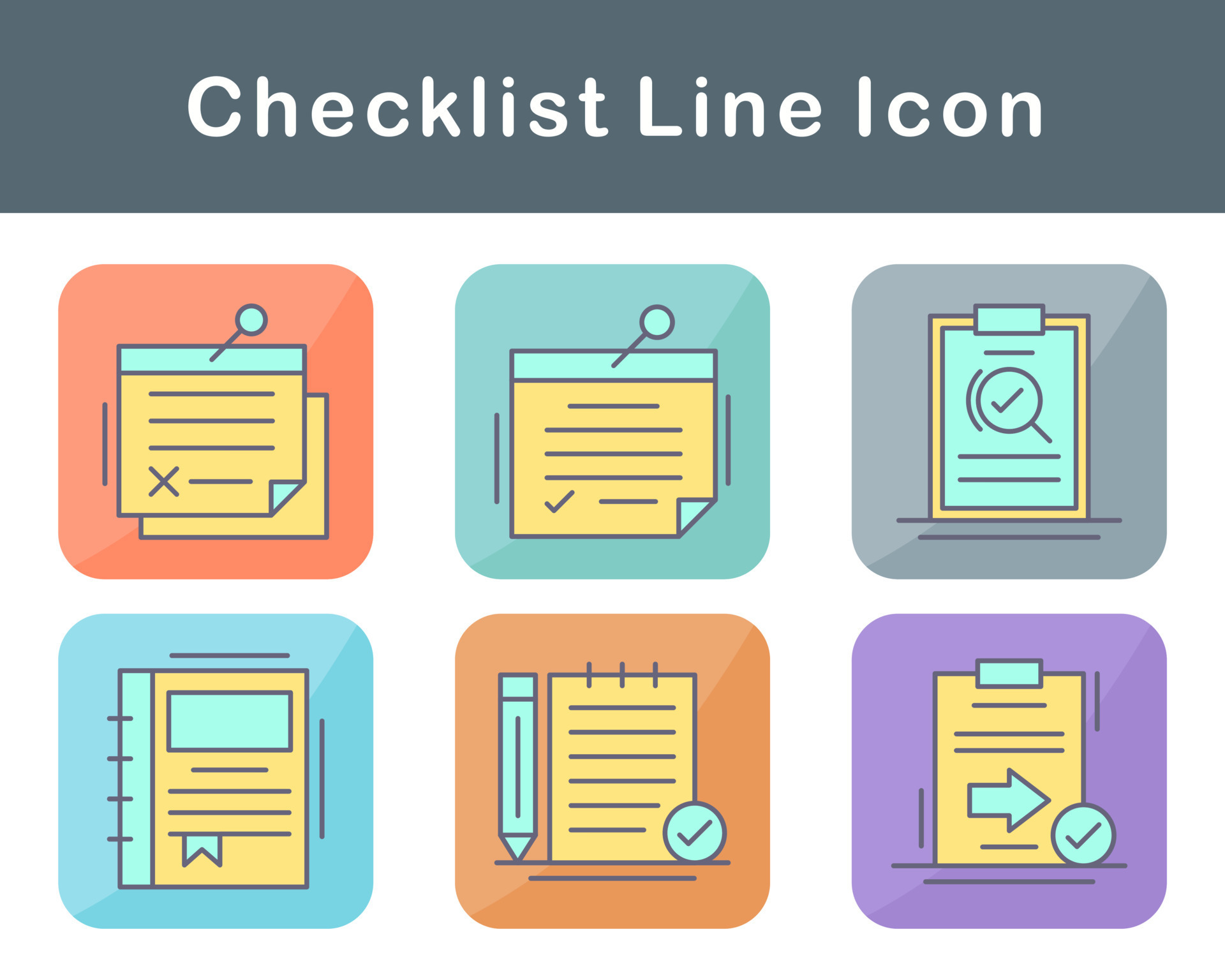 Checklist Vector Icon Set 20650773 Vector Art at Vecteezy