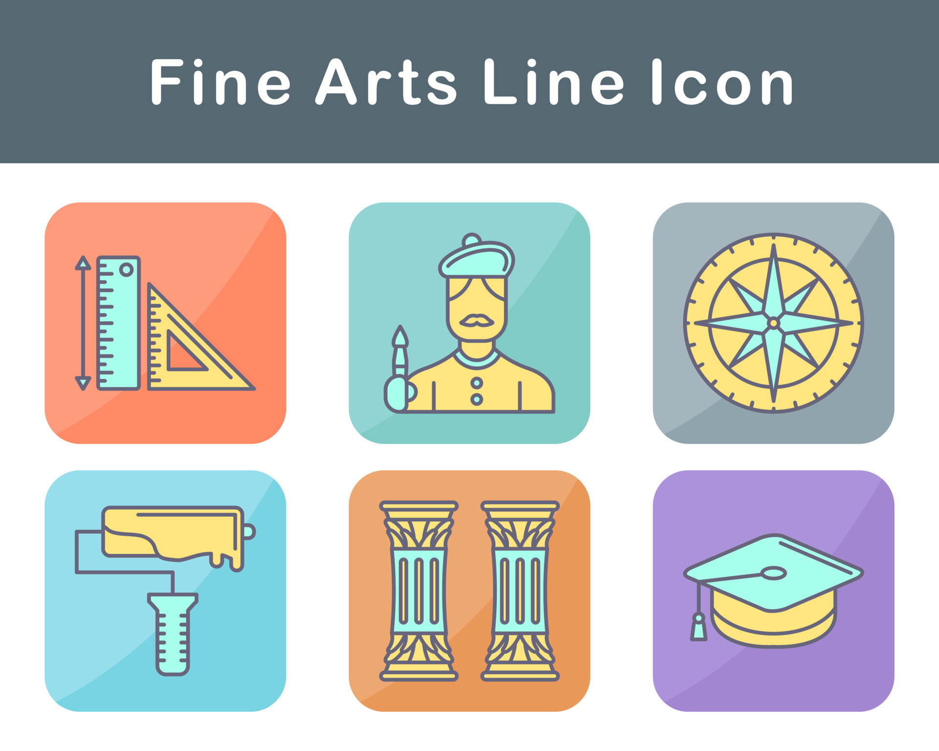 Fine Arts Vector Icon Set 20650798 Vector Art at Vecteezy