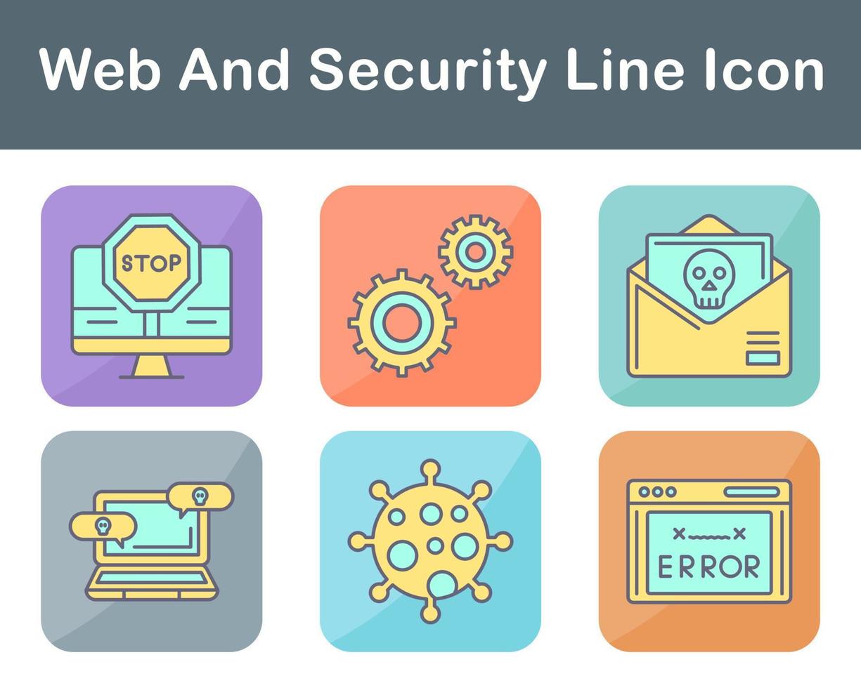 Web And Security Vector Icon Set 20650905 Vector Art At Vecteezy