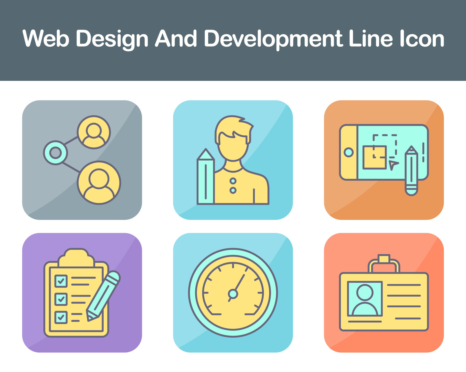 Web Design And Development Vector Icon Set 20650957 Vector Art at Vecteezy