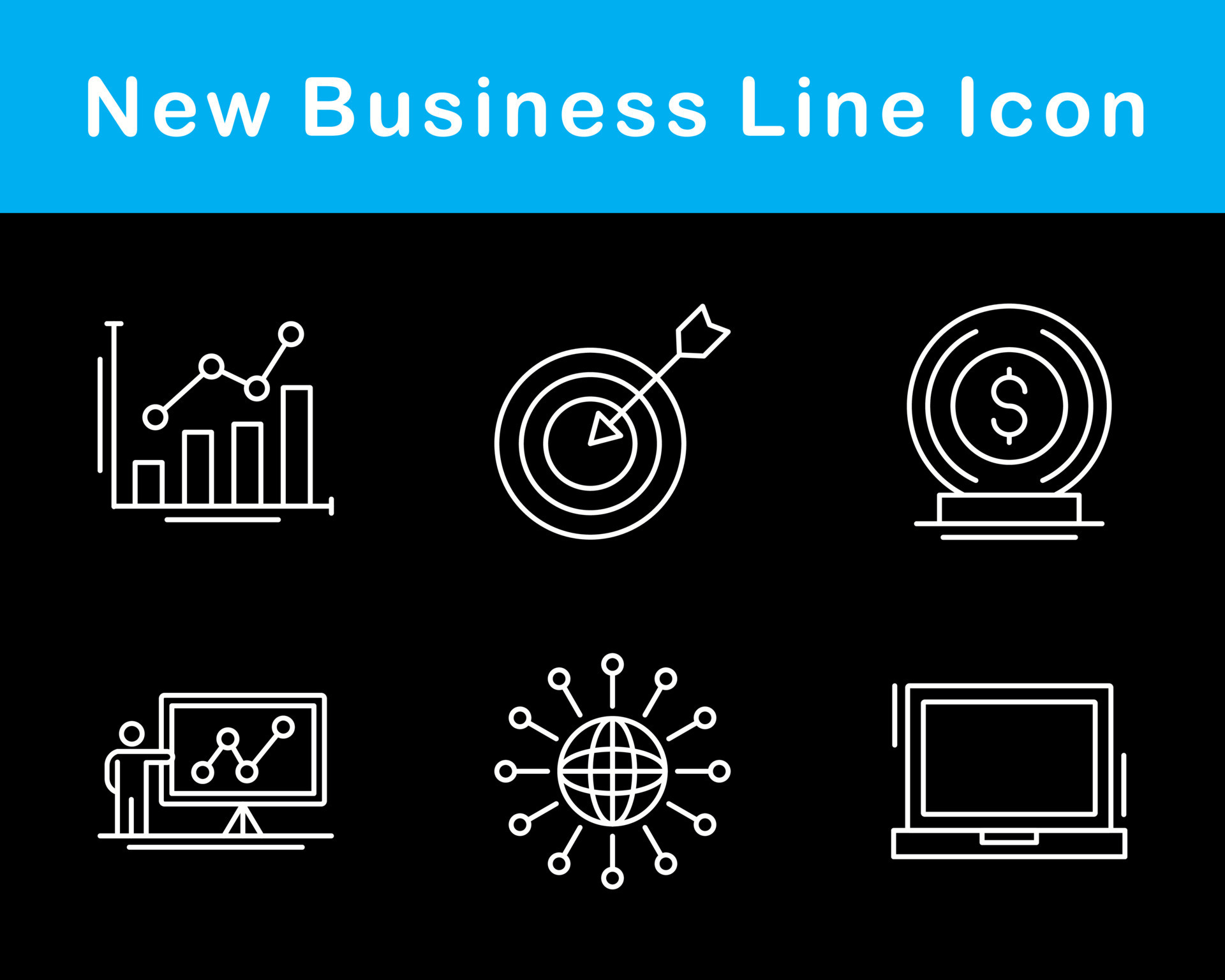 New Business Vector Icon Set 20651247 Vector Art at Vecteezy