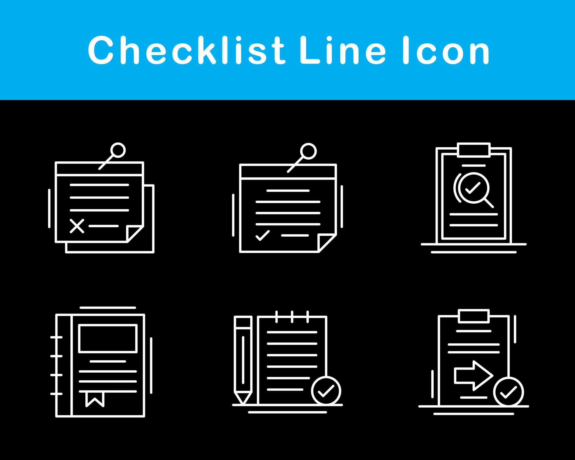 Checklist Vector Icon Set 20651302 Vector Art at Vecteezy