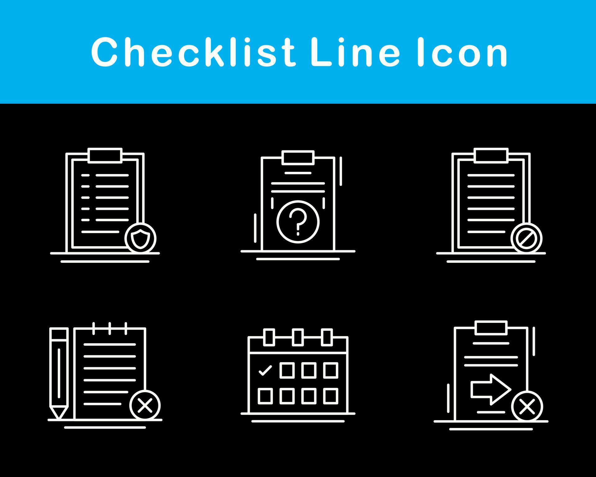 Checklist Vector Icon Set 20651304 Vector Art at Vecteezy