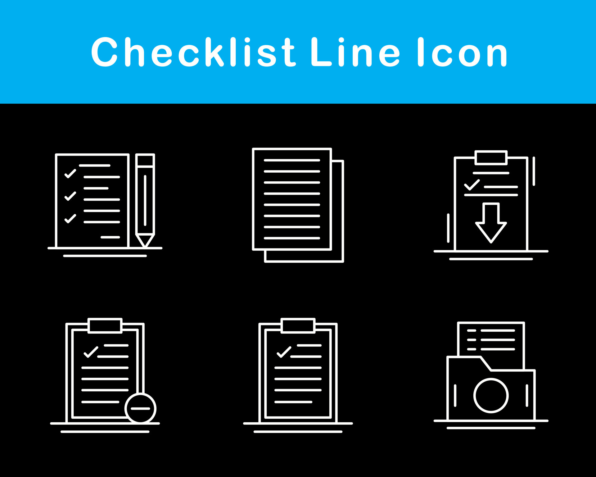 Checklist Vector Icon Set 20651309 Vector Art at Vecteezy