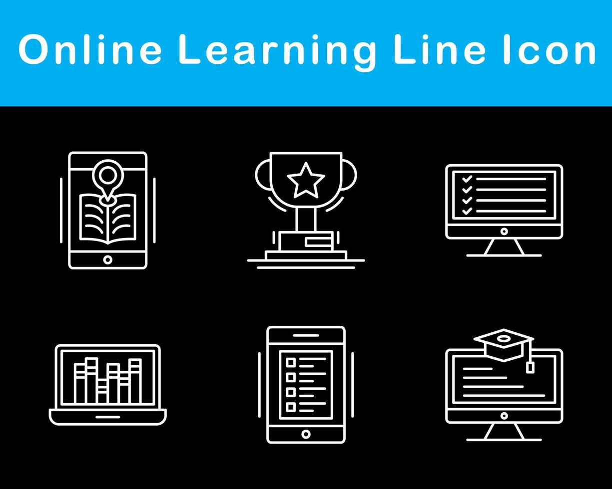 Online Learning Vector Icon Set 20651320 Vector Art at Vecteezy