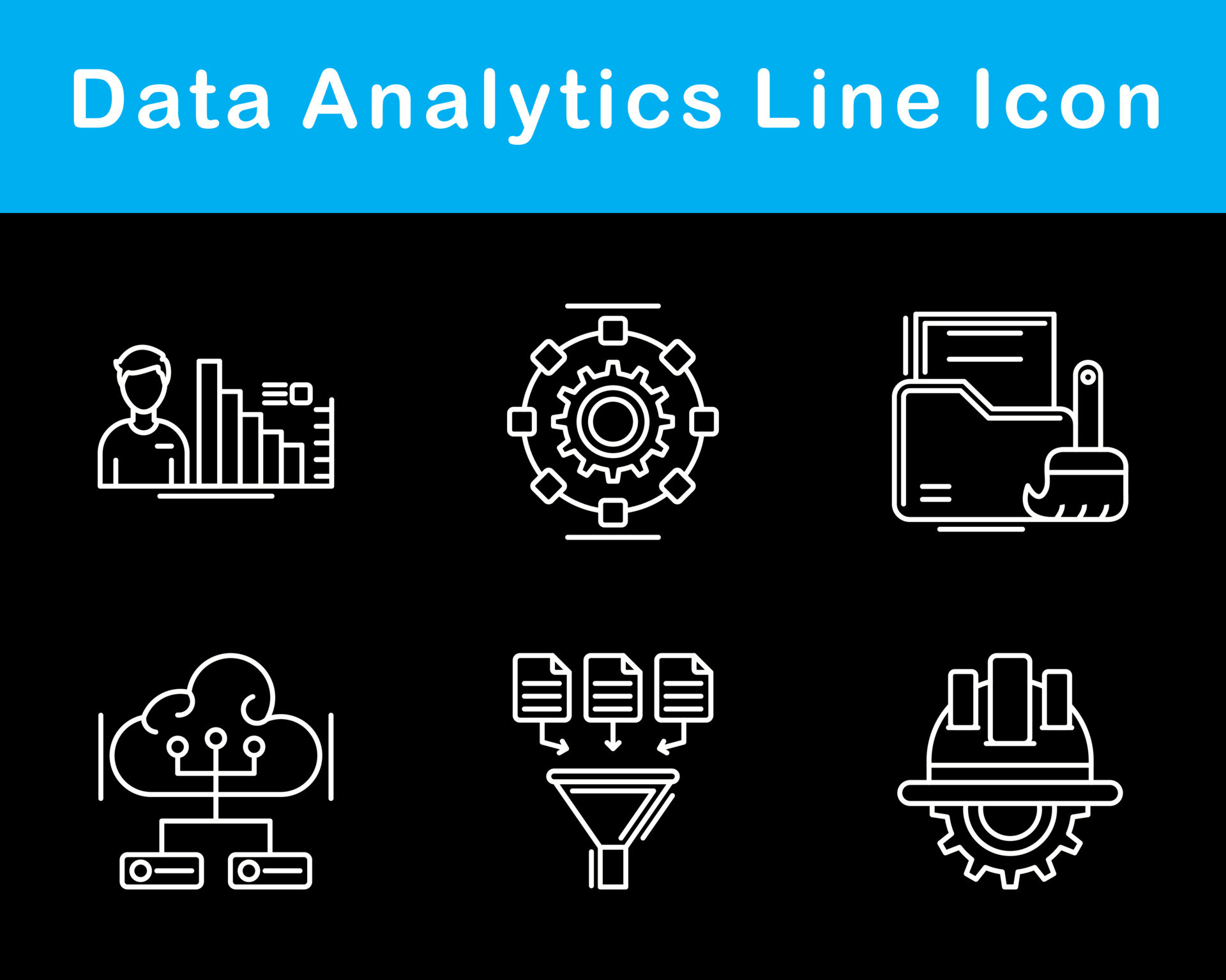 Data Analytics Vector Icon Set 20651408 Vector Art at Vecteezy