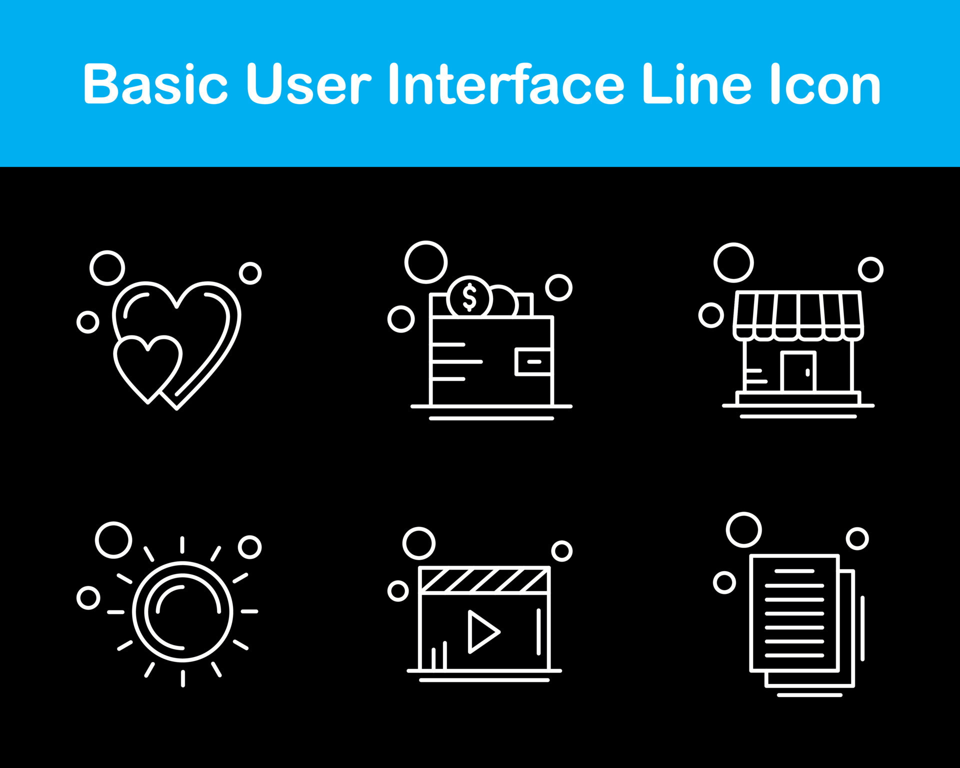 Basic User Interface Vector Icon Set 20651461 Vector Art at Vecteezy