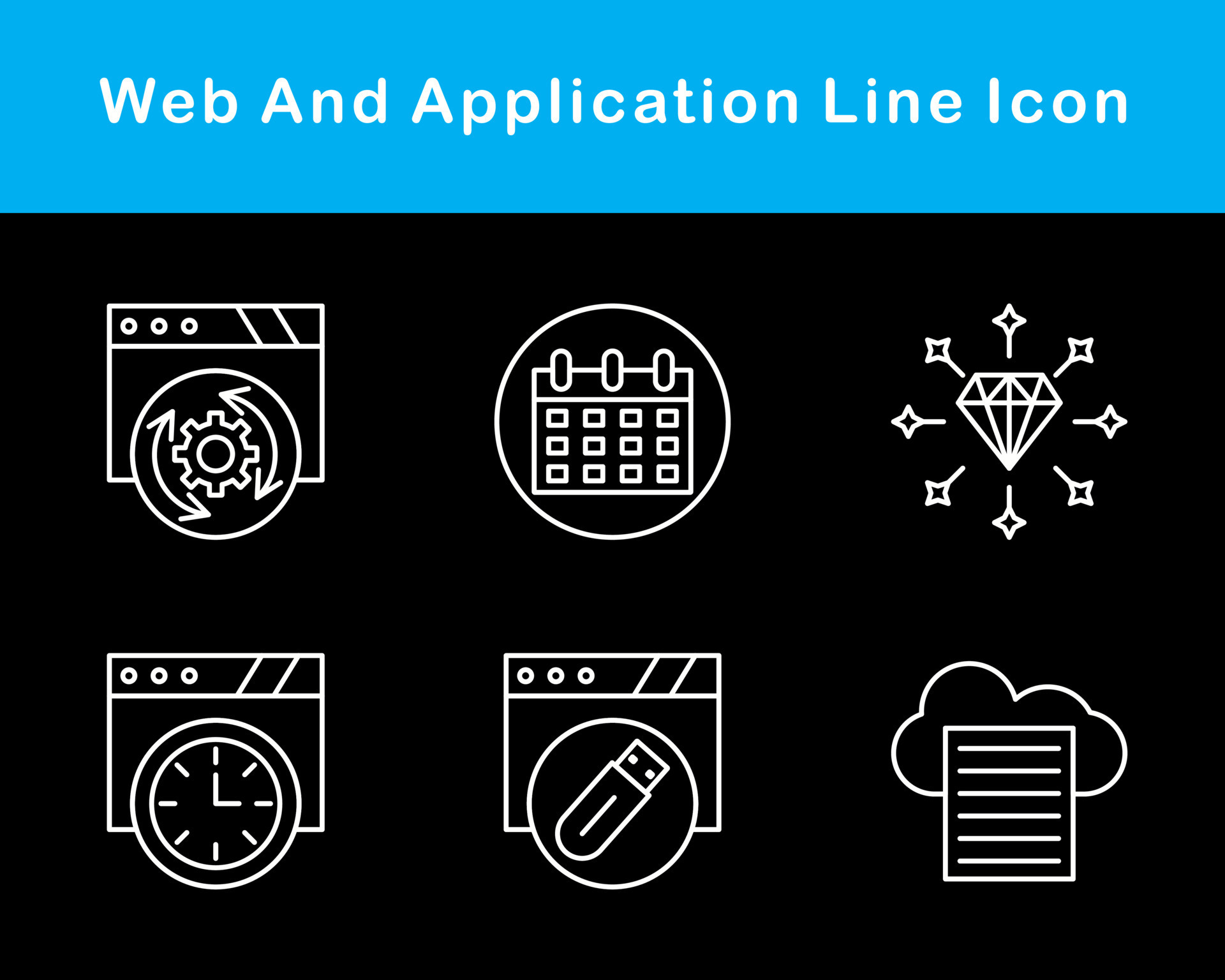 Web And Application Vector Icon Set 20651542 Vector Art at Vecteezy