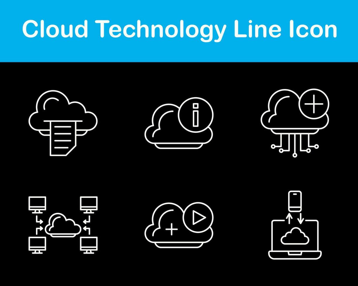 Cloud Technology Vector Icon Set 20651605 Vector Art at Vecteezy