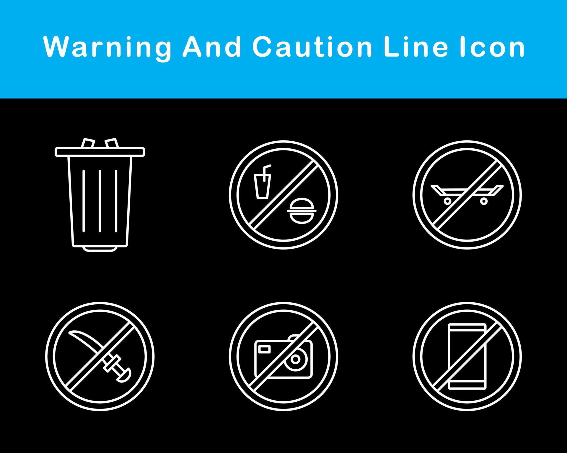 Warning And Caution Vector Icon Set 20651665 Vector Art at Vecteezy