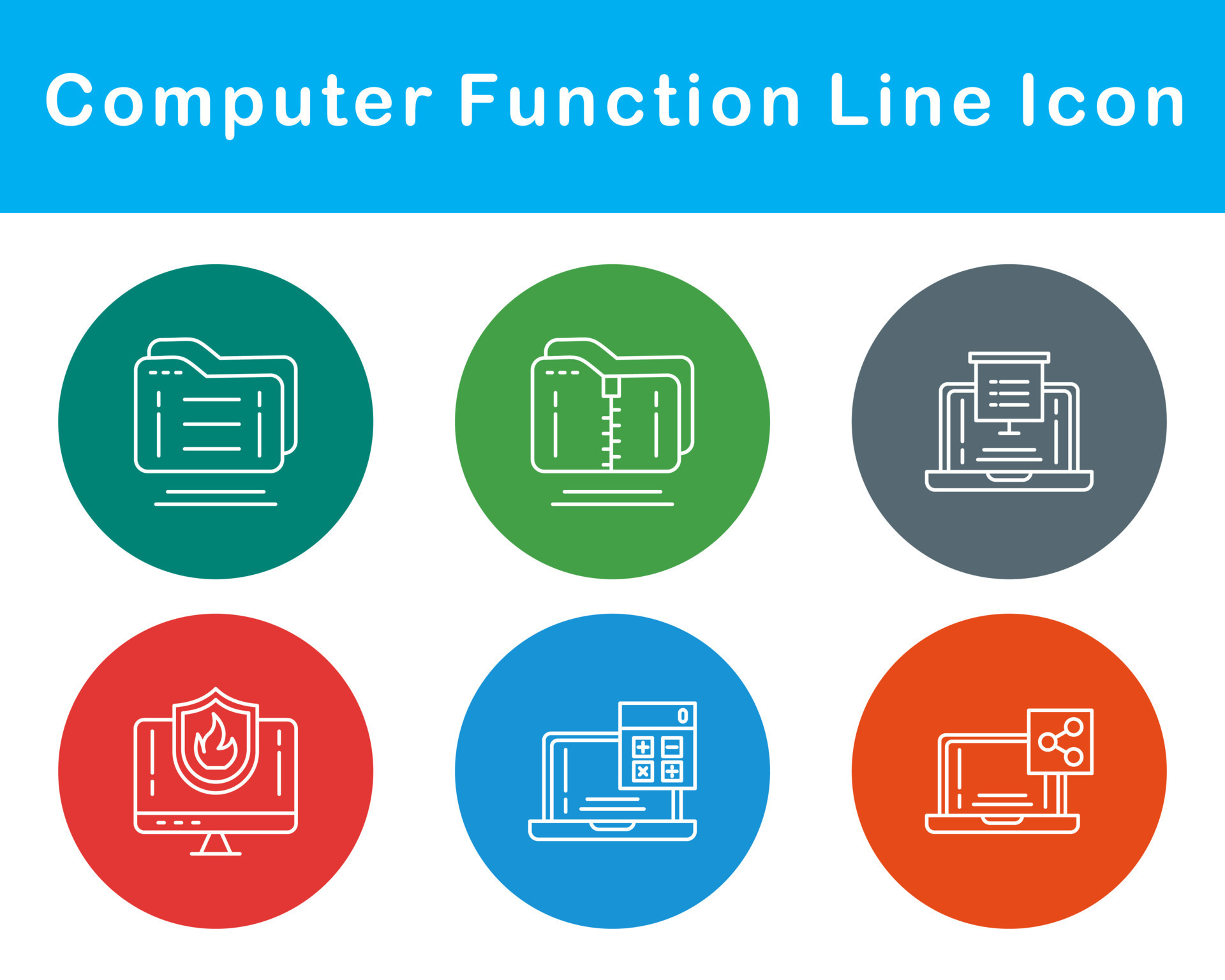 Computer Function Vector Icon Set 20651772 Vector Art at Vecteezy