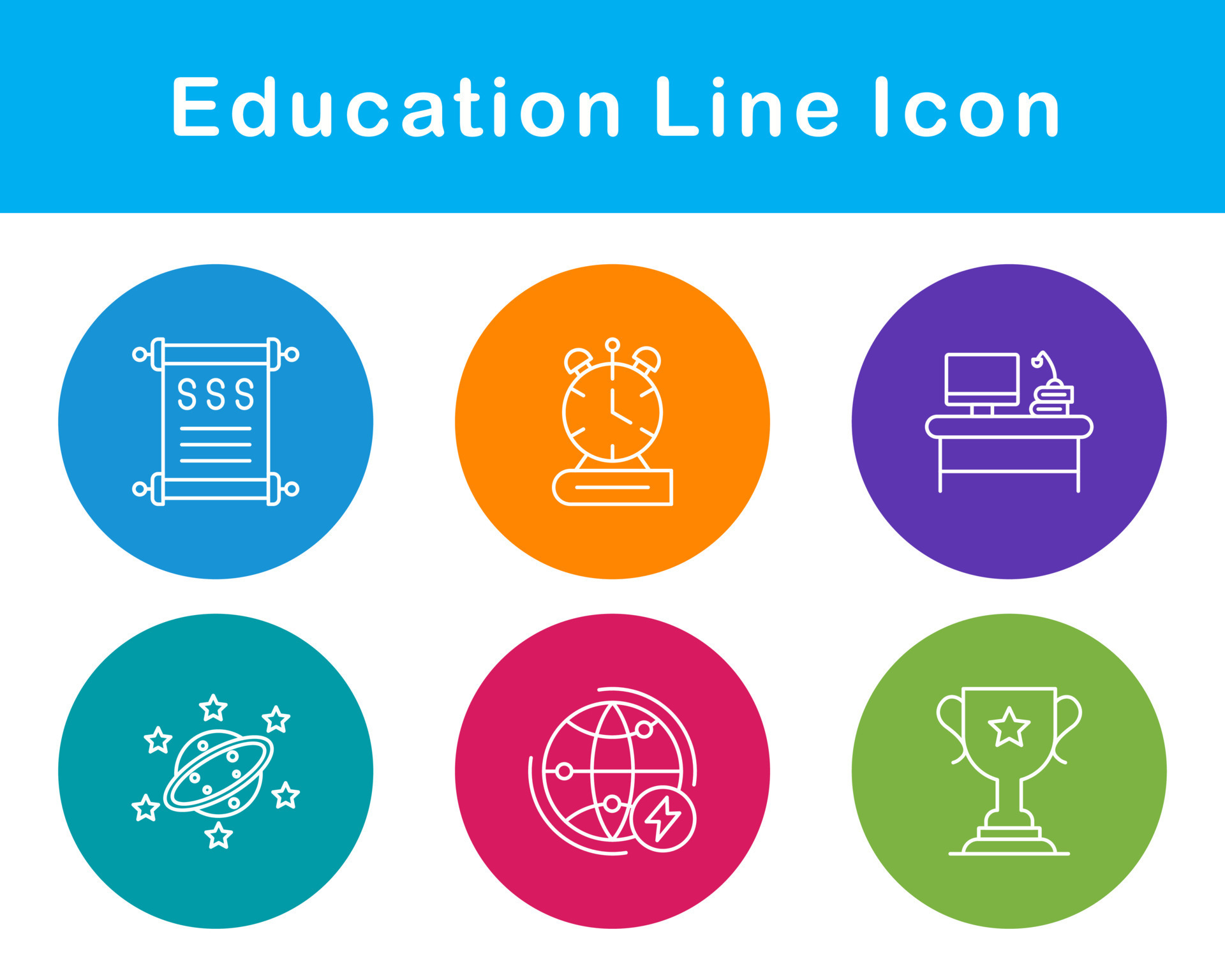 Education Vector Icon Set 20651797 Vector Art at Vecteezy