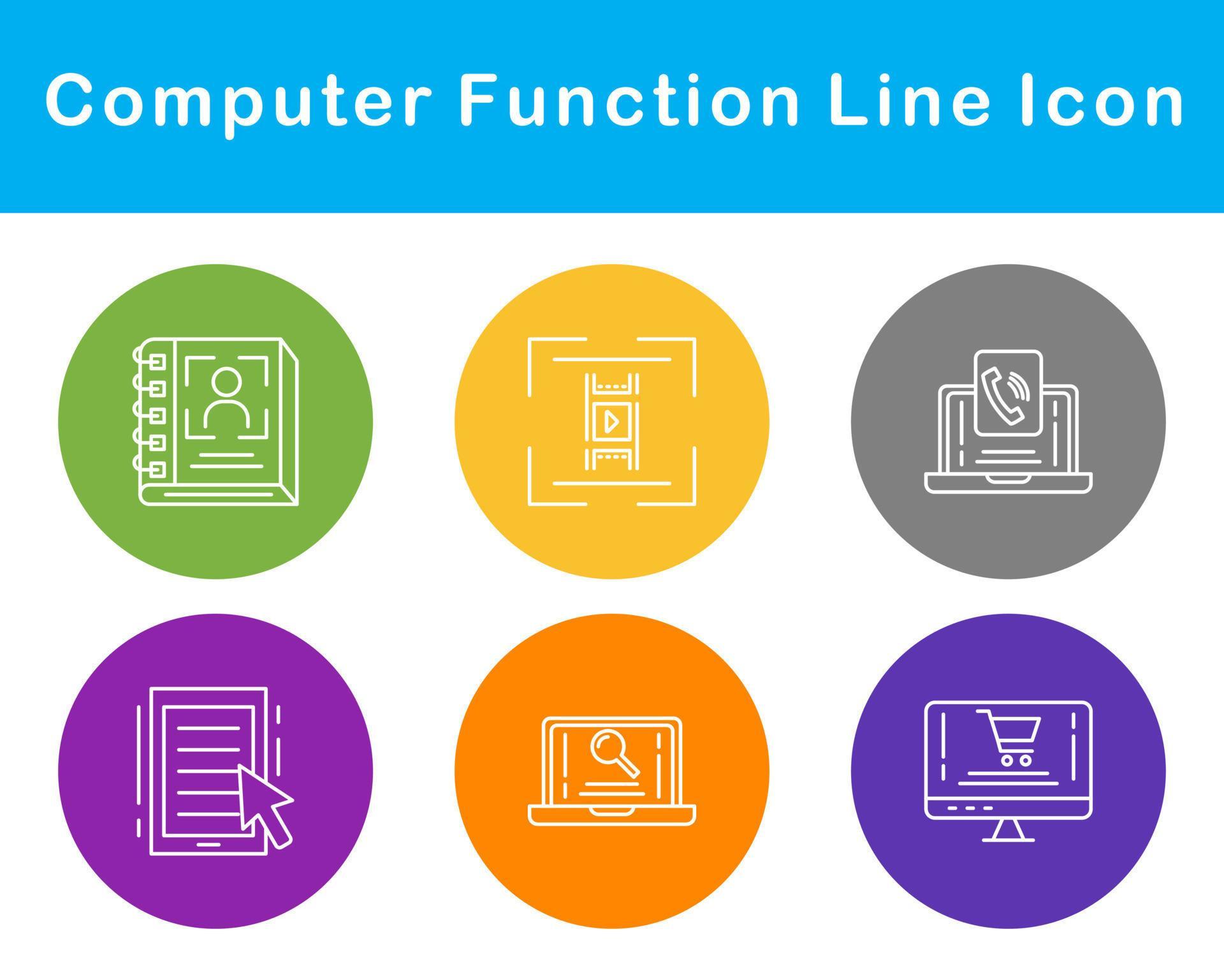 Computer Function Vector Icon Set 20651911 Vector Art at Vecteezy
