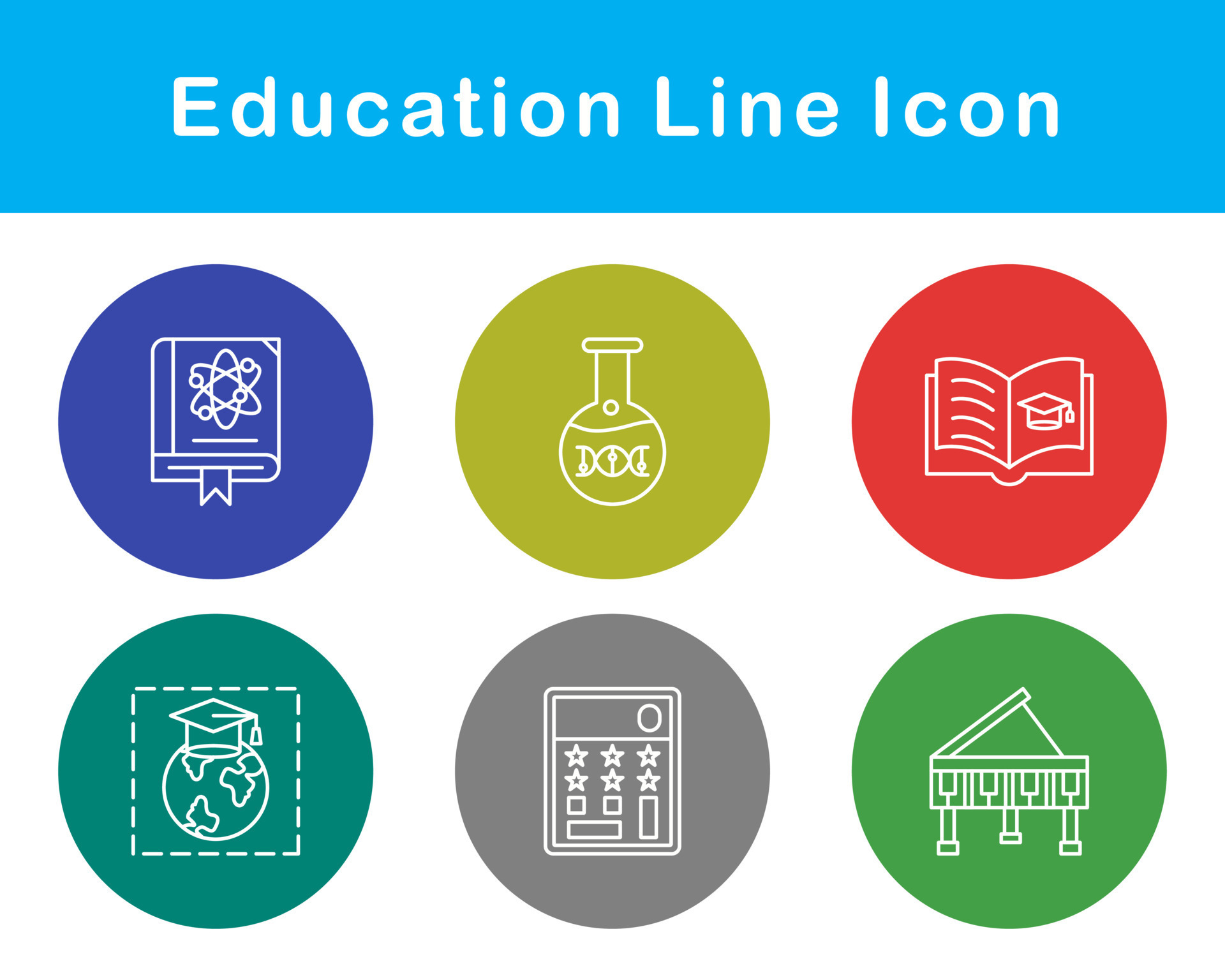 Education Vector Icon Set 20651979 Vector Art at Vecteezy
