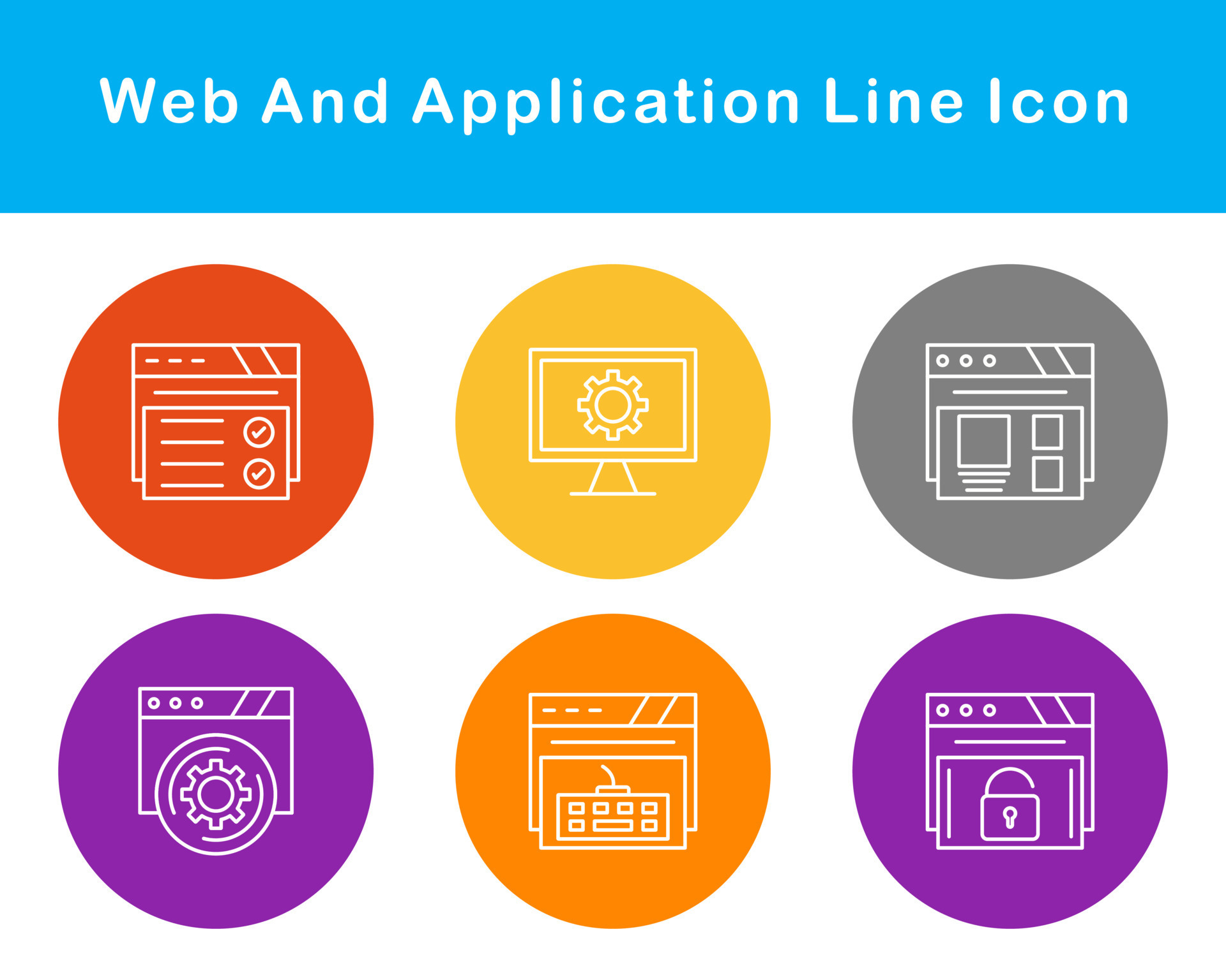 Web And Application Vector Icon Set 20652023 Vector Art at Vecteezy