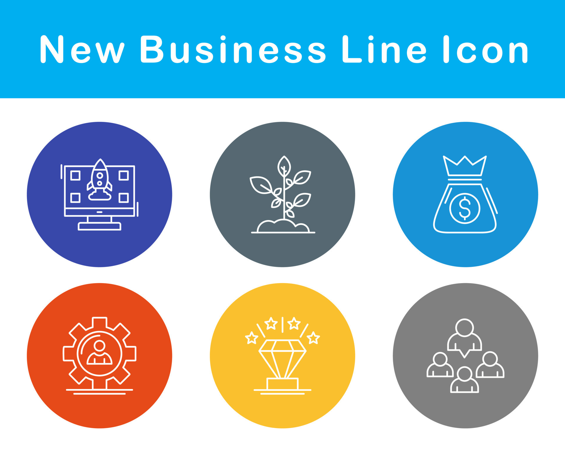 New Business Vector Icon Set 20652119 Vector Art at Vecteezy