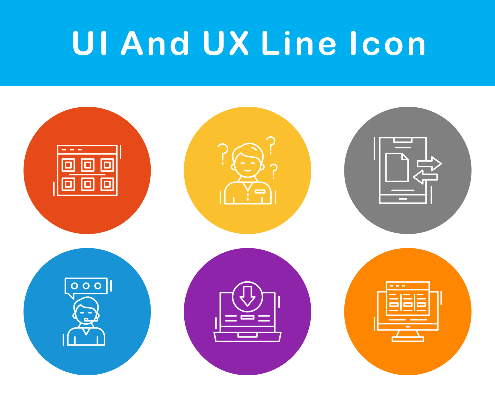 Ui And Ux Vector Icon Set 20652199 Vector Art At Vecteezy