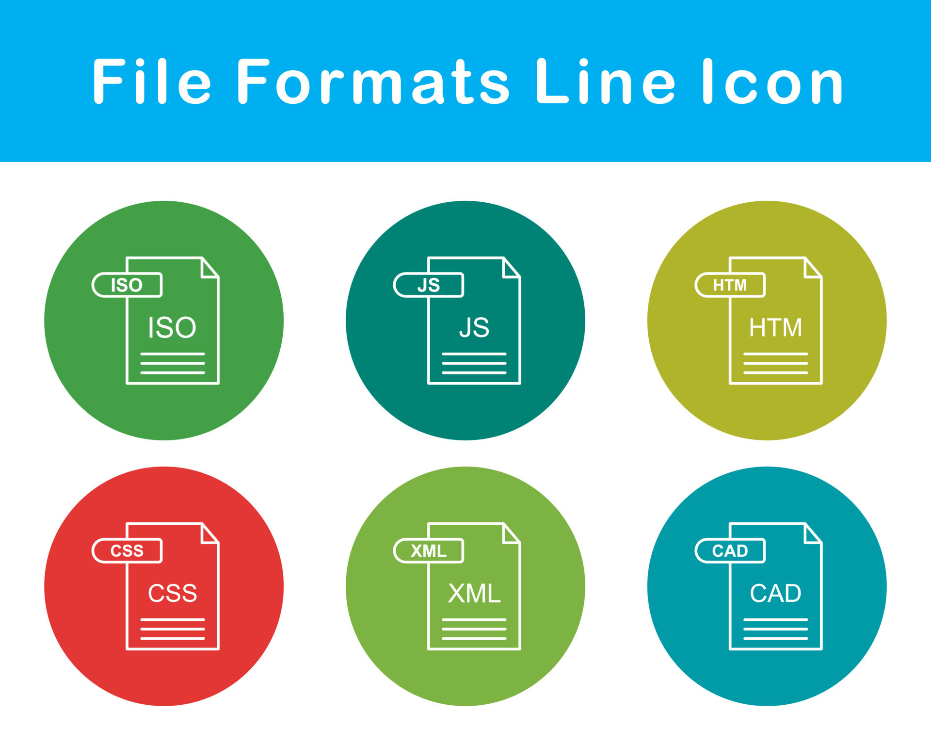 File Formats Vector Icon Set 20652296 Vector Art at Vecteezy