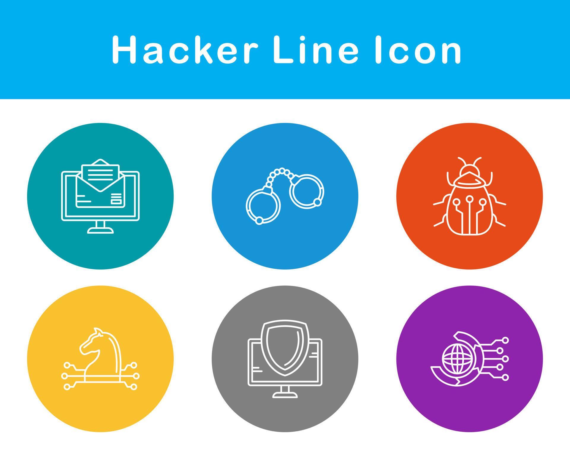Hacker Vector Icon Set 20652365 Vector Art at Vecteezy