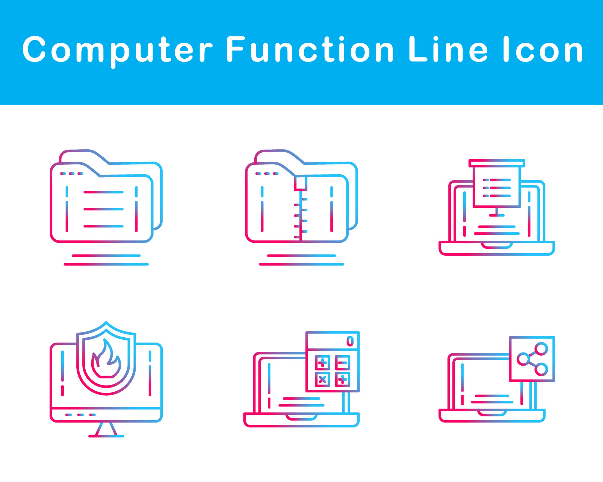 Computer Function Vector Icon Set 20652441 Vector Art at Vecteezy