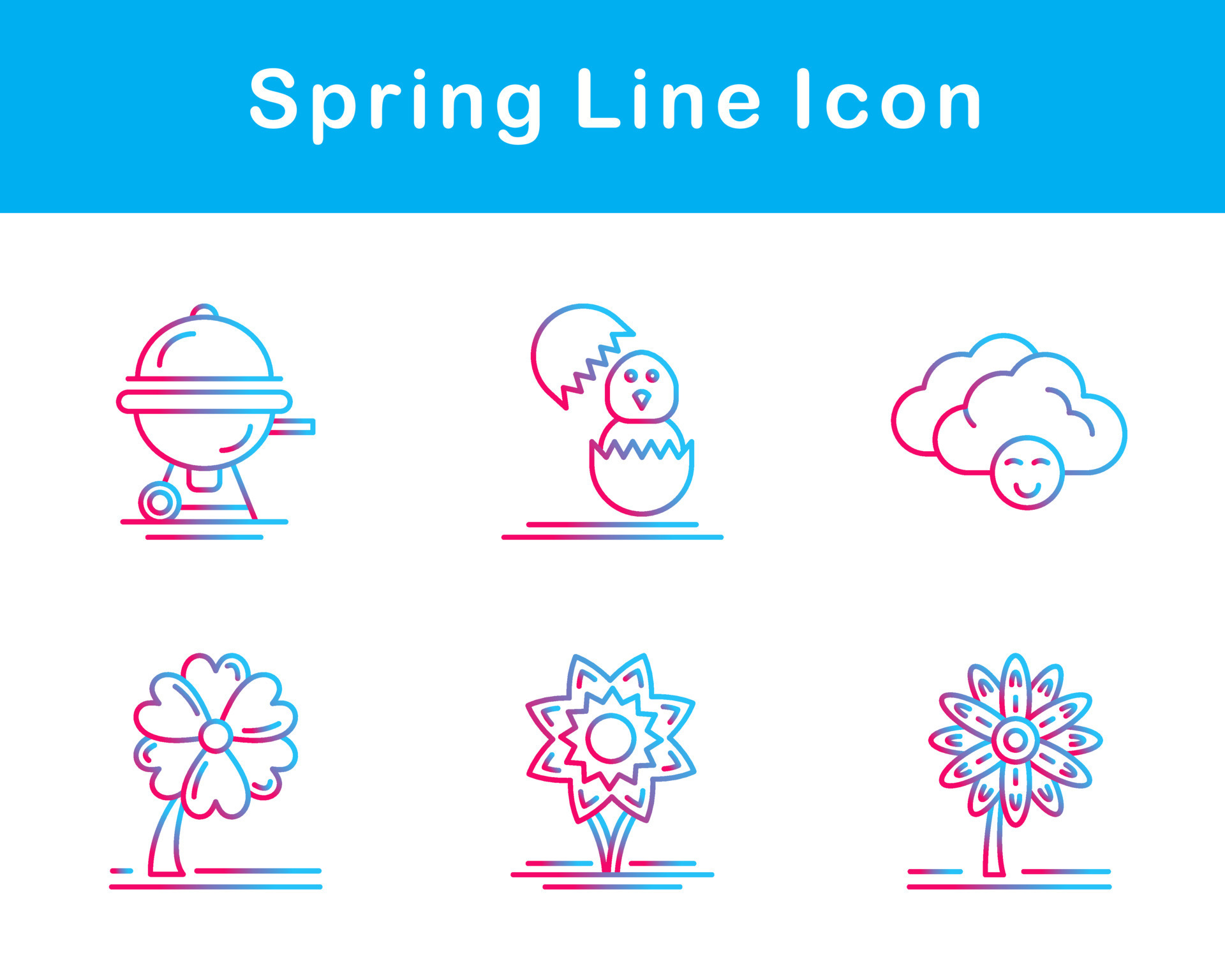 Spring Vector Icon Set 20652444 Vector Art at Vecteezy
