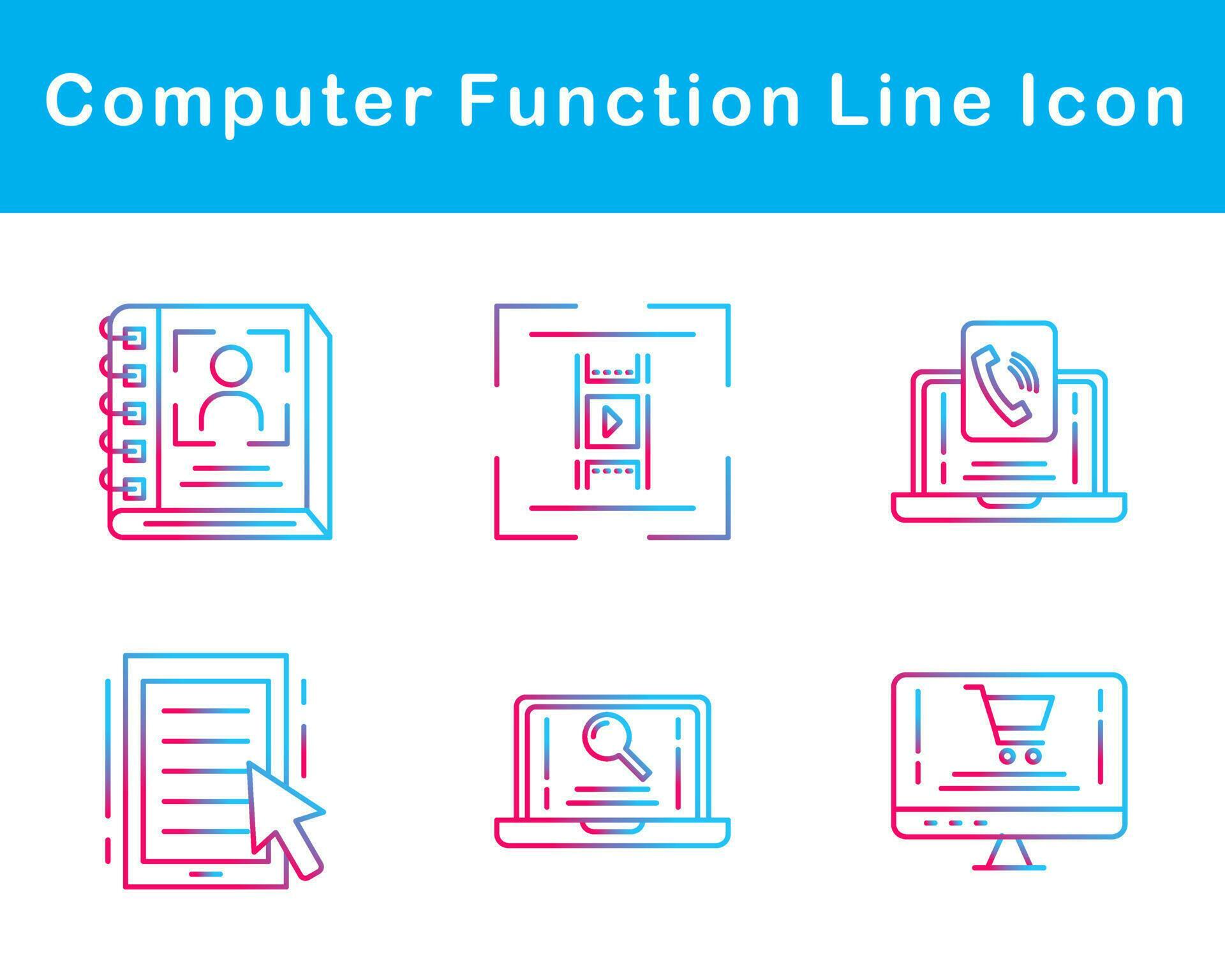 Computer Function Vector Icon Set 20652473 Vector Art at Vecteezy