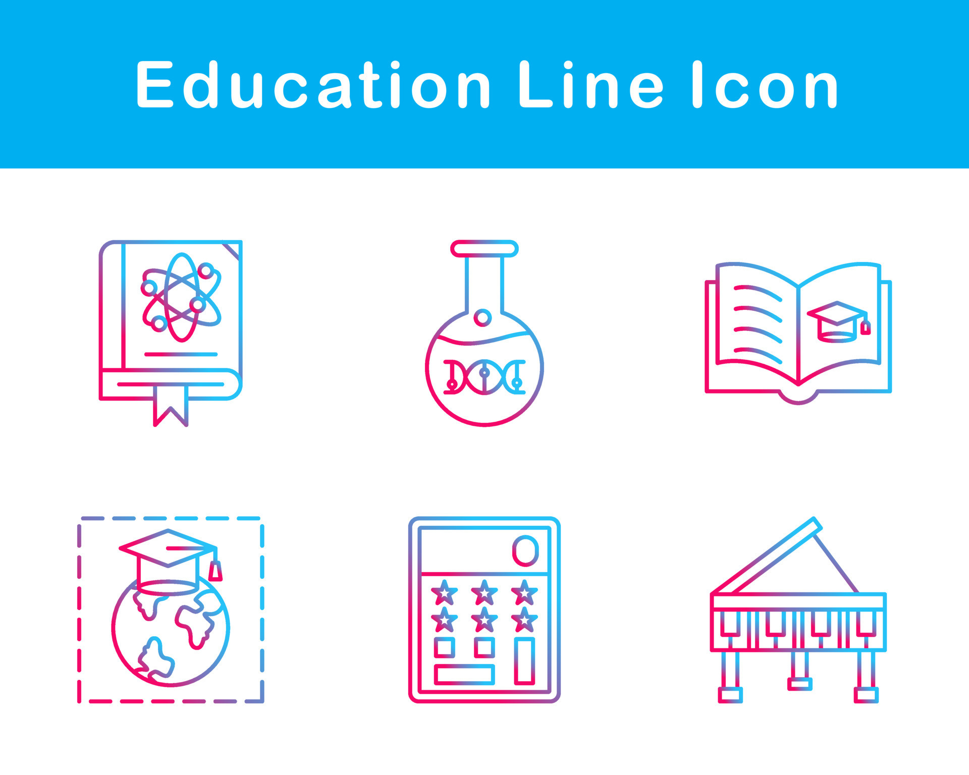Education Vector Icon Set 20652476 Vector Art at Vecteezy