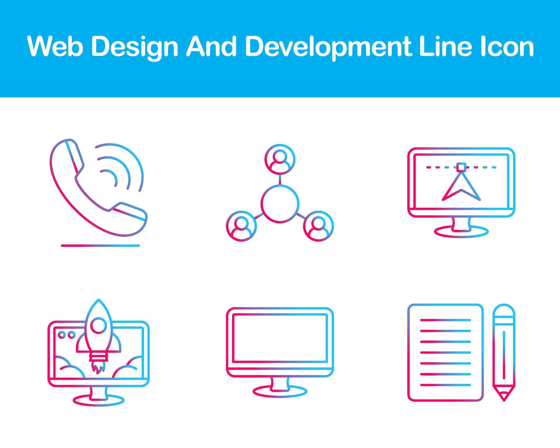 Web Design And Development Vector Icon Set 20652593 Vector Art at Vecteezy
