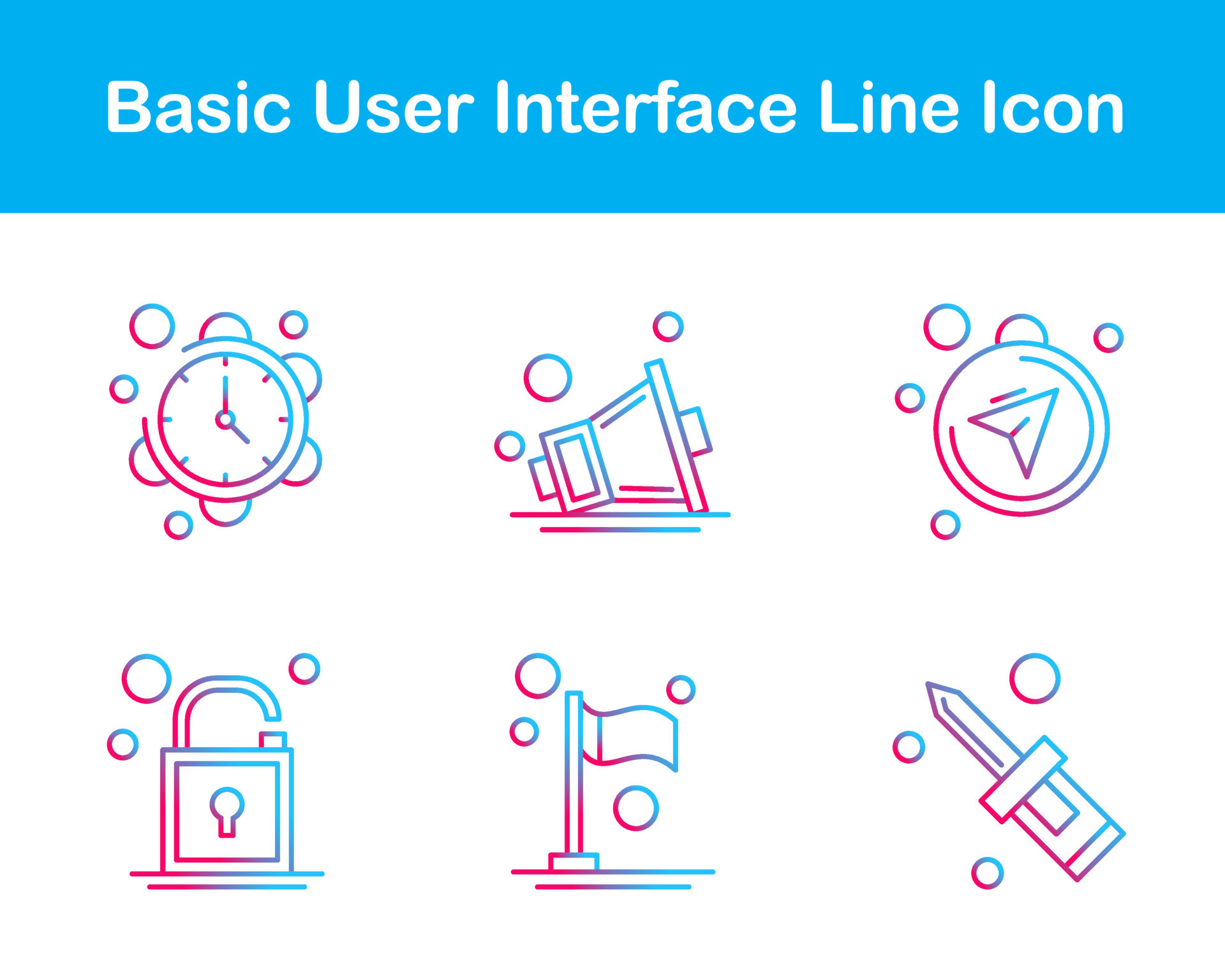 Basic User Interface Vector Icon Set 20652610 Vector Art At Vecteezy