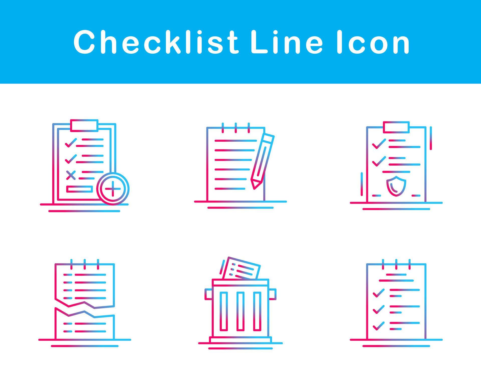 Checklist Vector Icon Set 20652621 Vector Art at Vecteezy