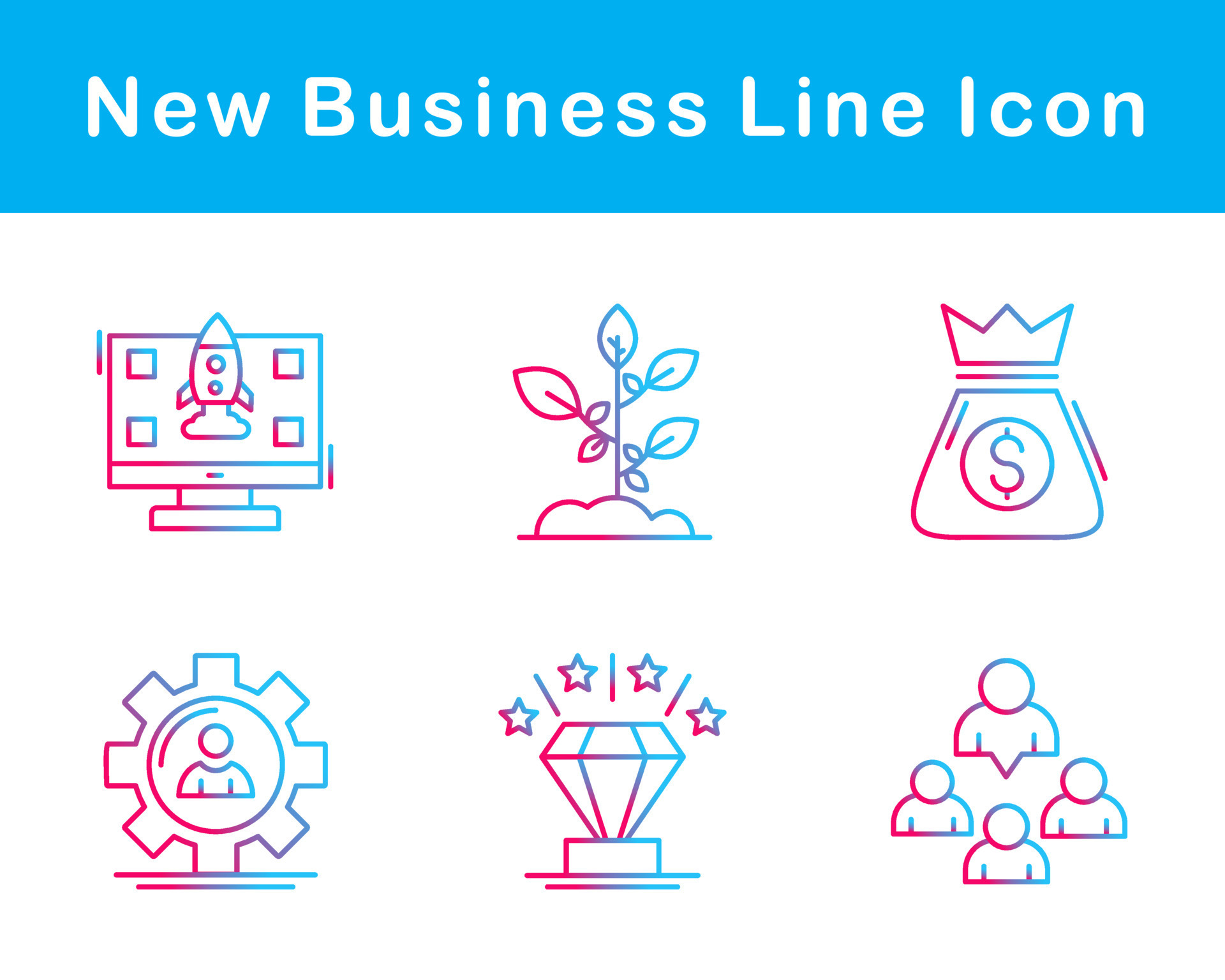 New Business Vector Icon Set 20652661 Vector Art at Vecteezy