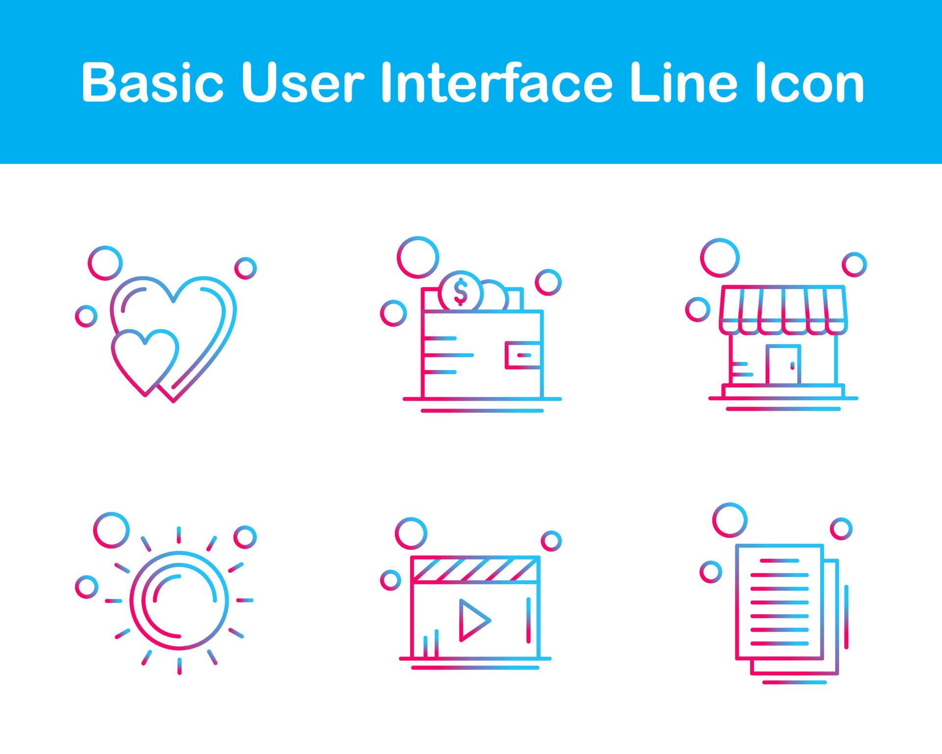 Basic User Interface Vector Icon Set 20652726 Vector Art at Vecteezy