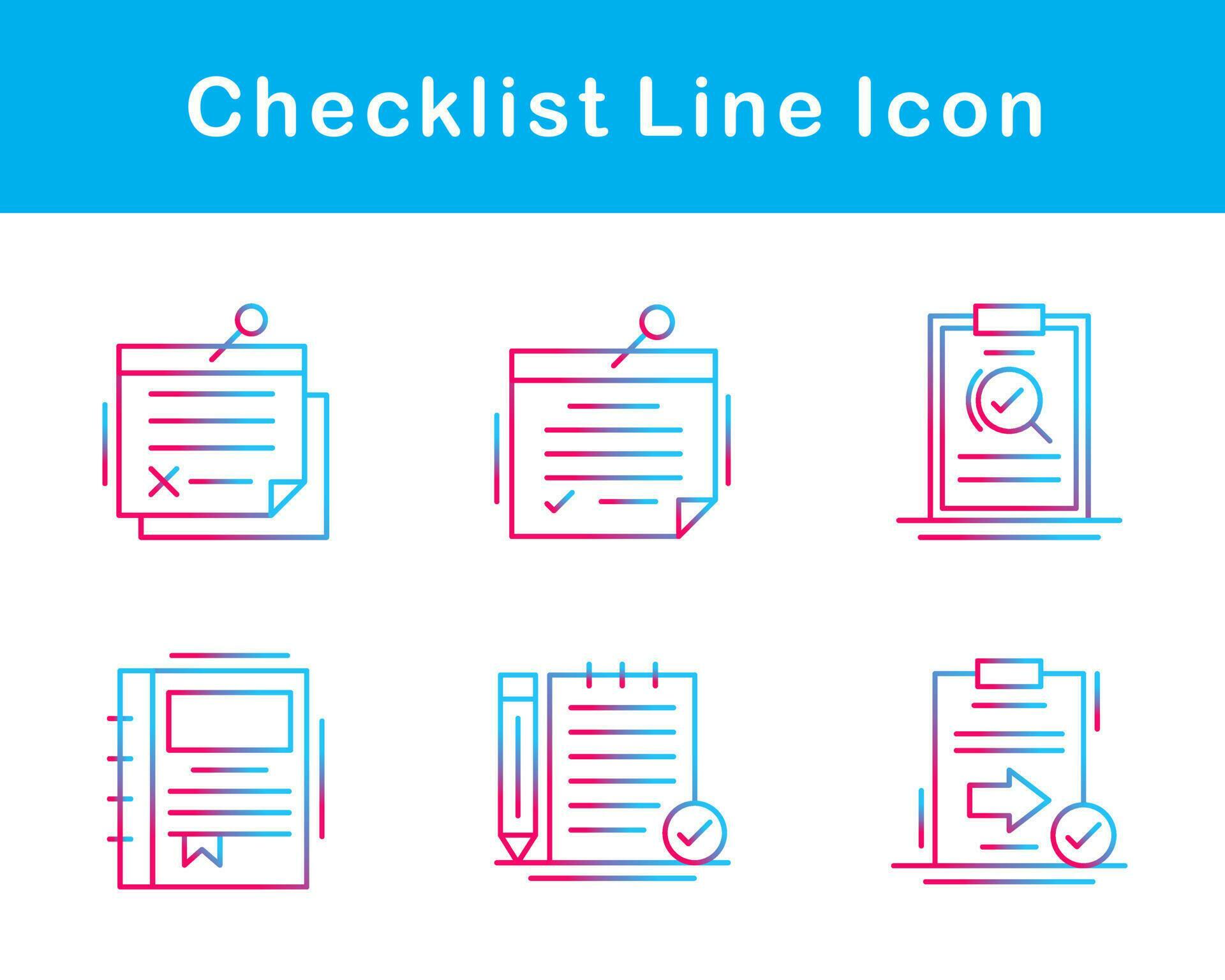 Checklist Vector Icon Set 20652806 Vector Art at Vecteezy